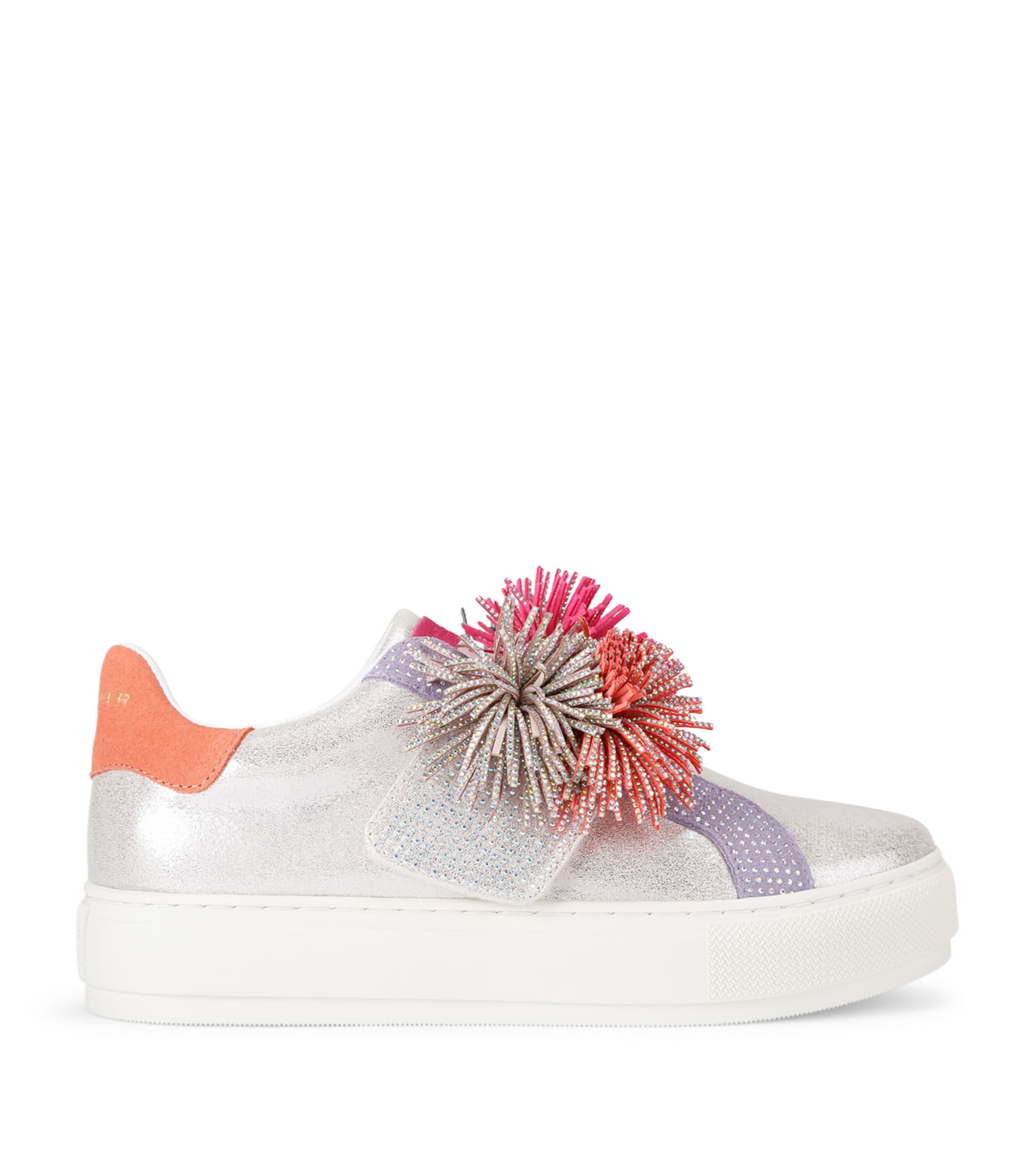 Kurt Geiger London Multi Suede Laney Pom-Pom Sneakers | Harrods US