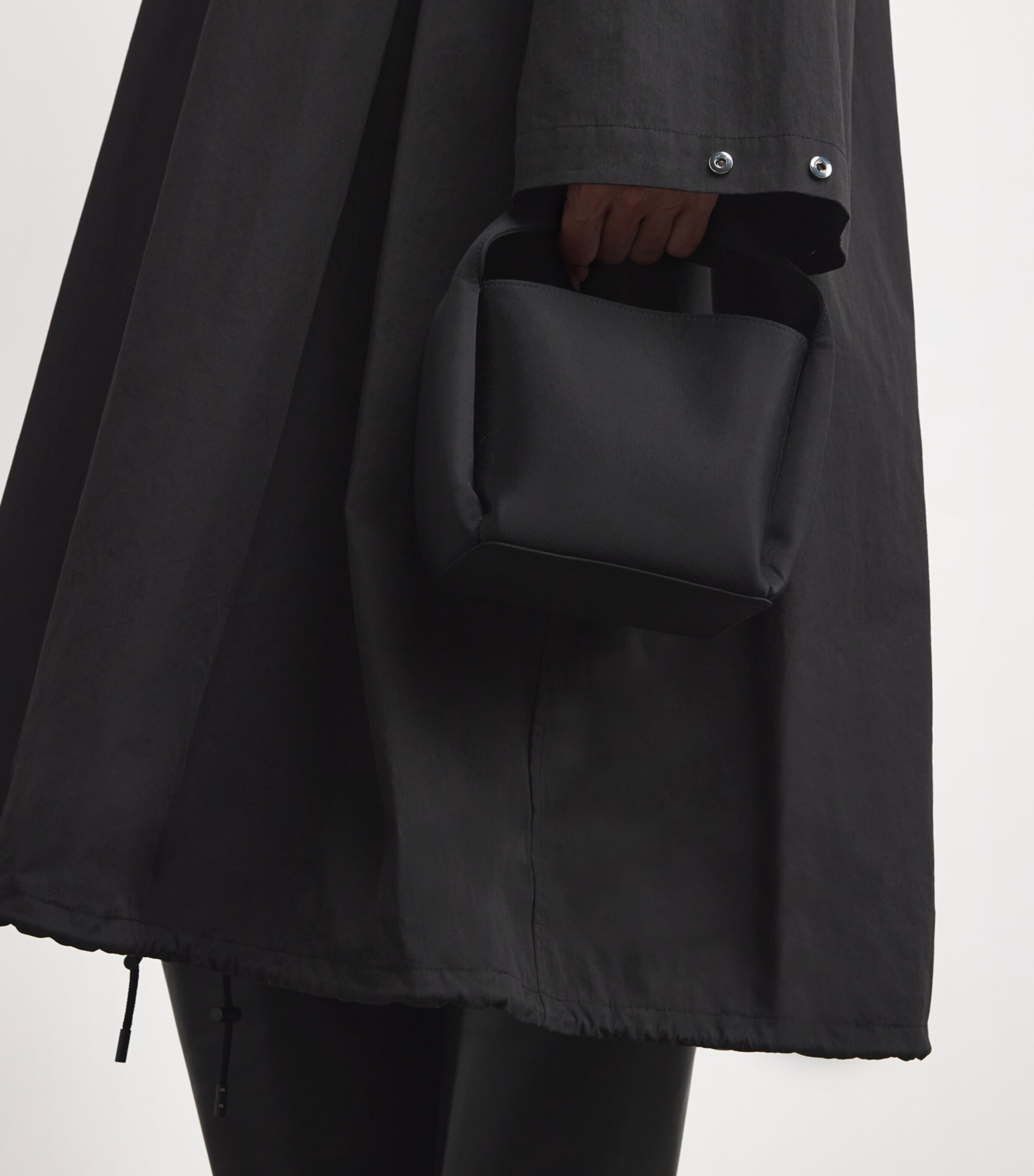 Toteme Black Gathered Parachute Coat | Harrods US