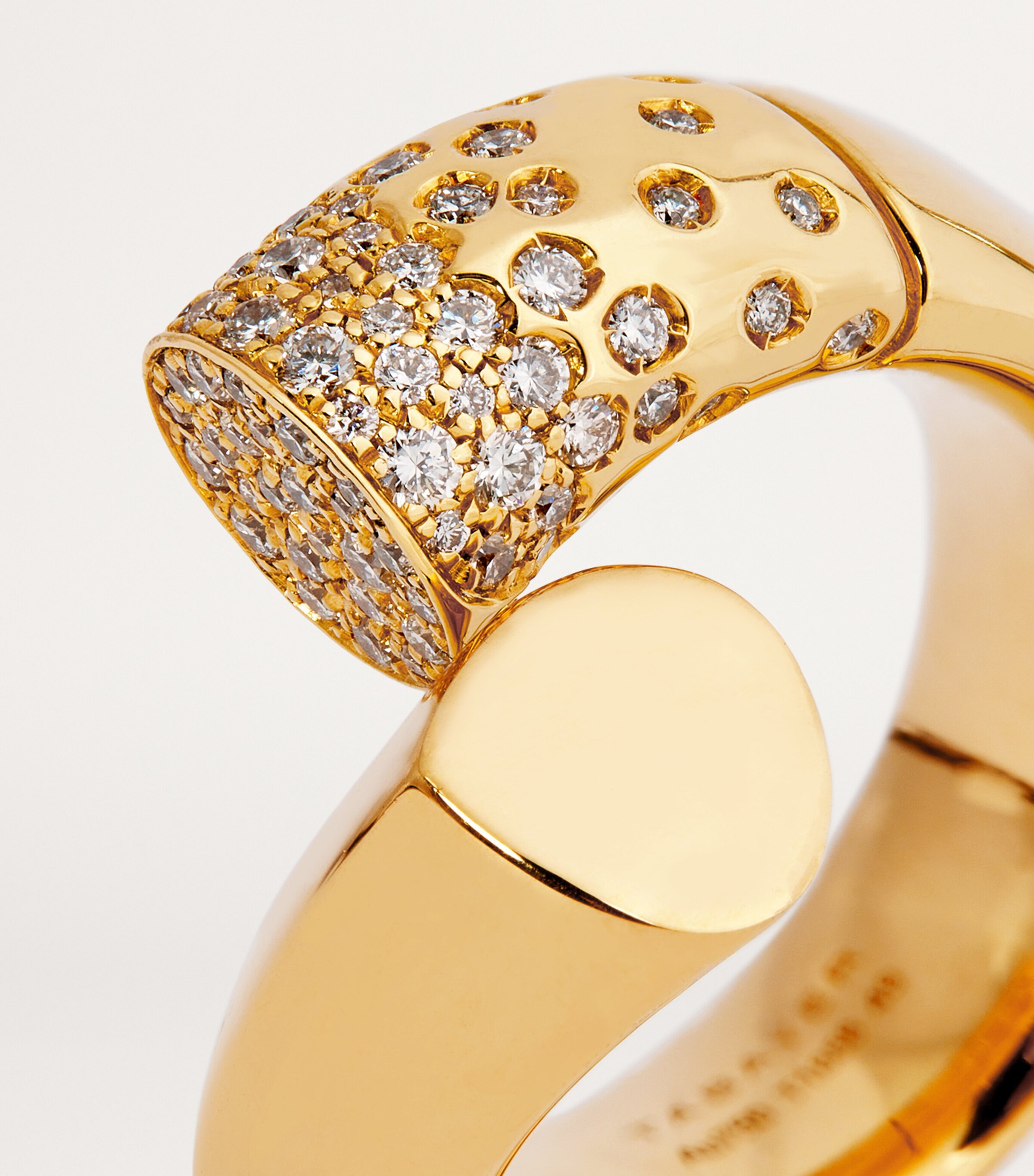 Tabayer Yellow Gold and Pavé Diamond Oera Ring | Harrods US