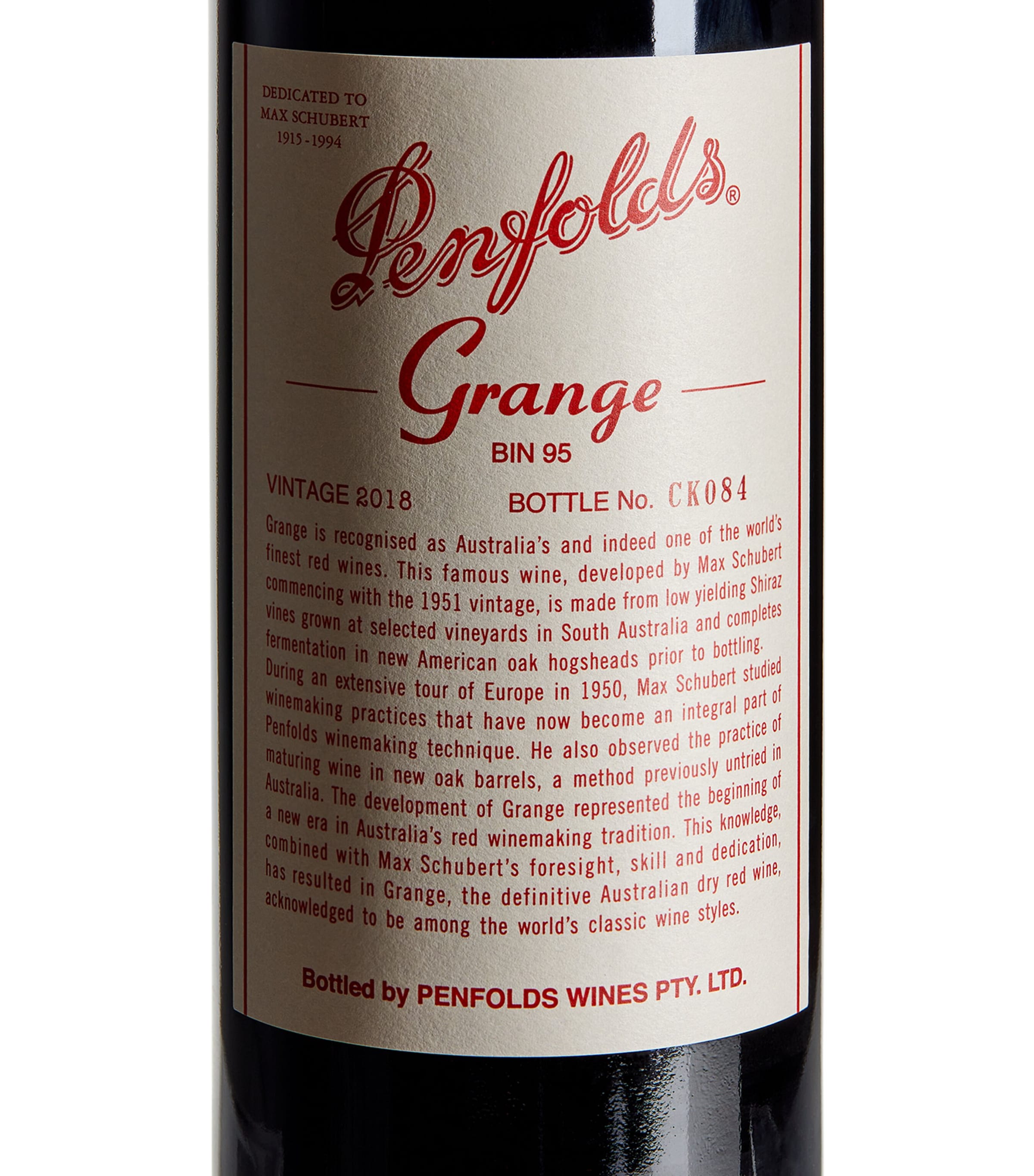 Penfolds Grange Bin 95 Shiraz 2018 (75cl) - Southern Australia | Harrods US