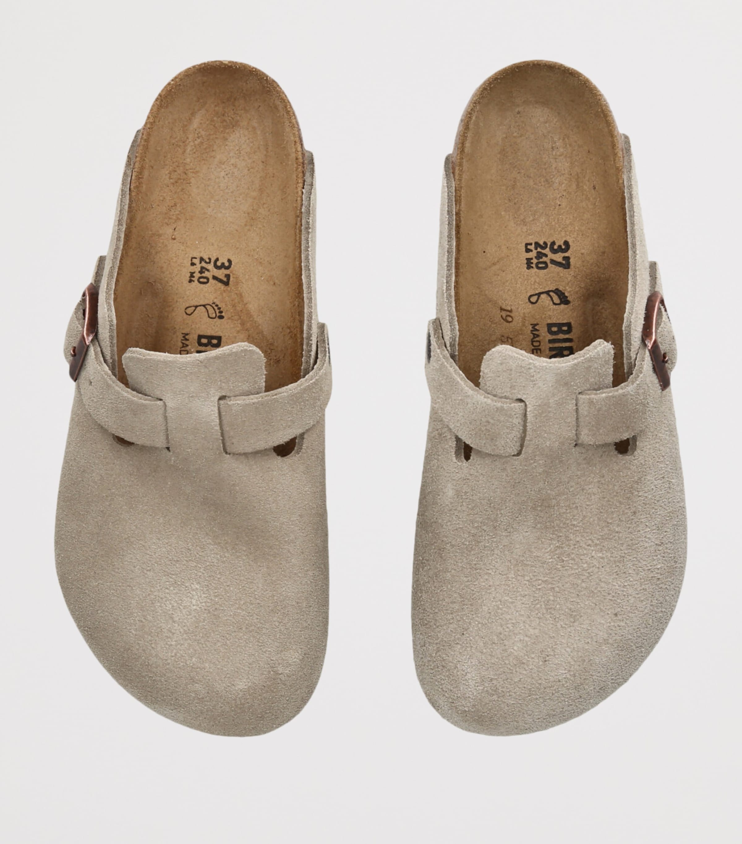 Birkenstock Brown Suede Boston Clogs | Harrods UK