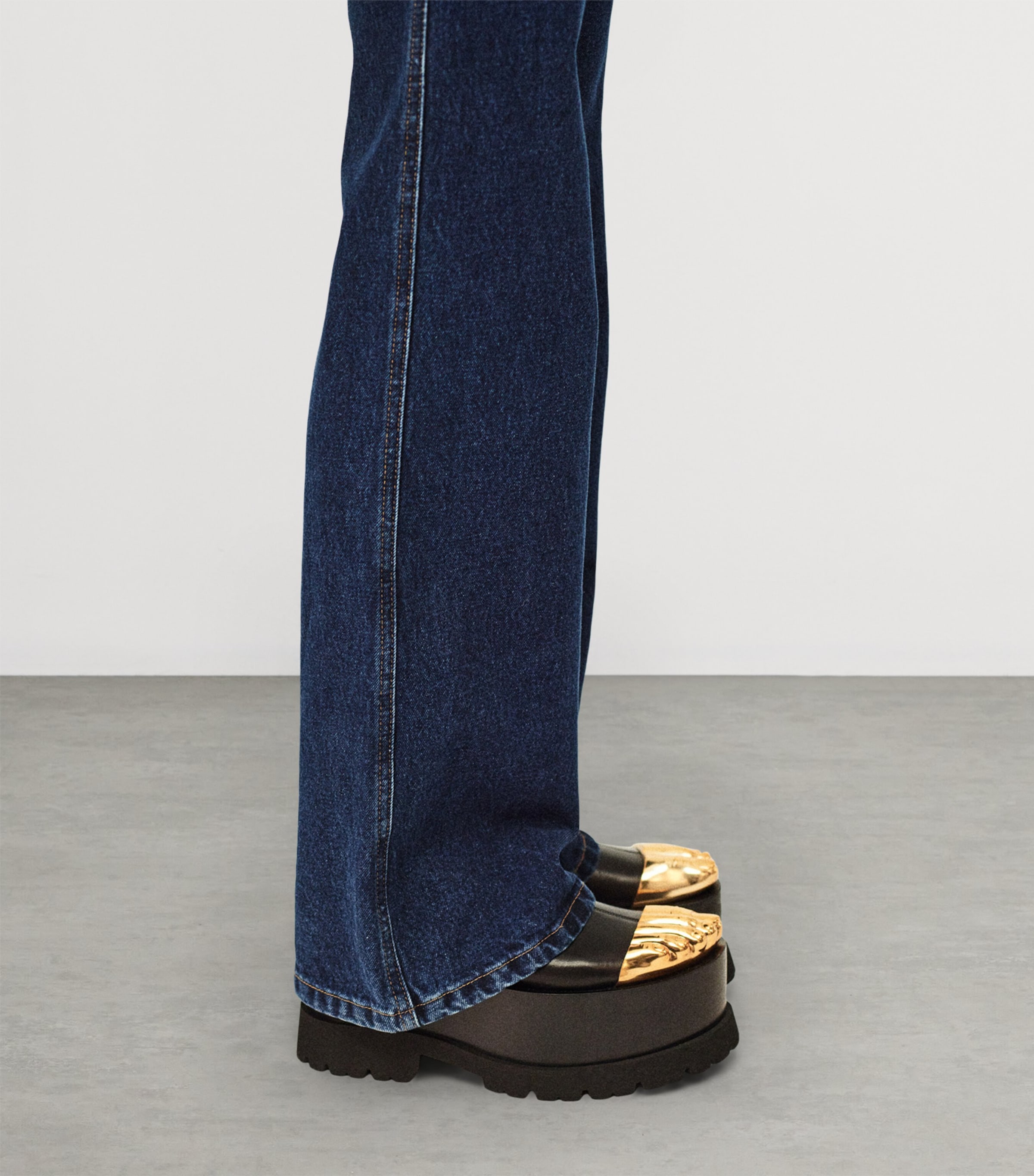 Schiaparelli Navy Bijoux Buttons Bootcut Jeans | Harrods UK