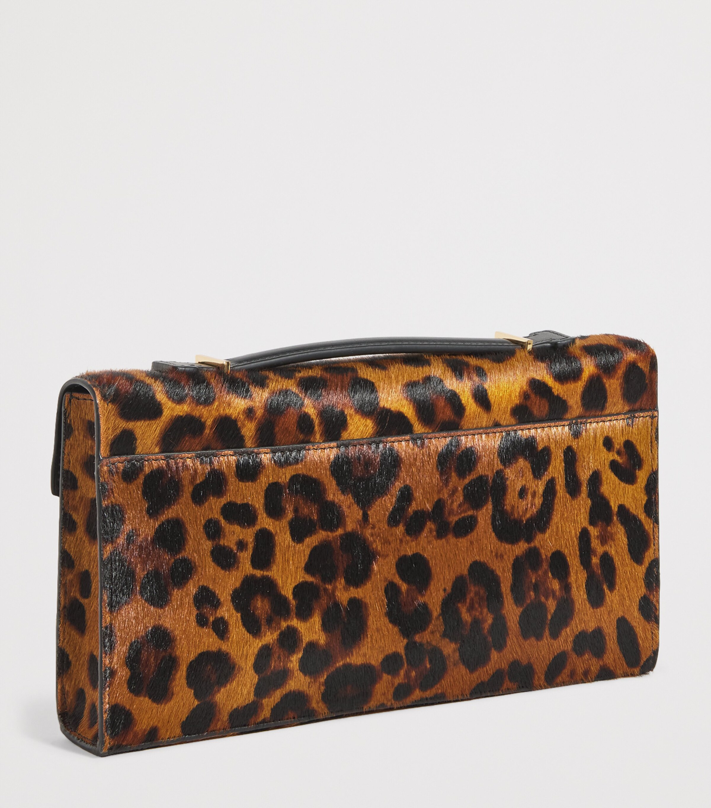 Demellier Multi Leopard-Effect Calf Hair Vancouver Clutch | Harrods AE