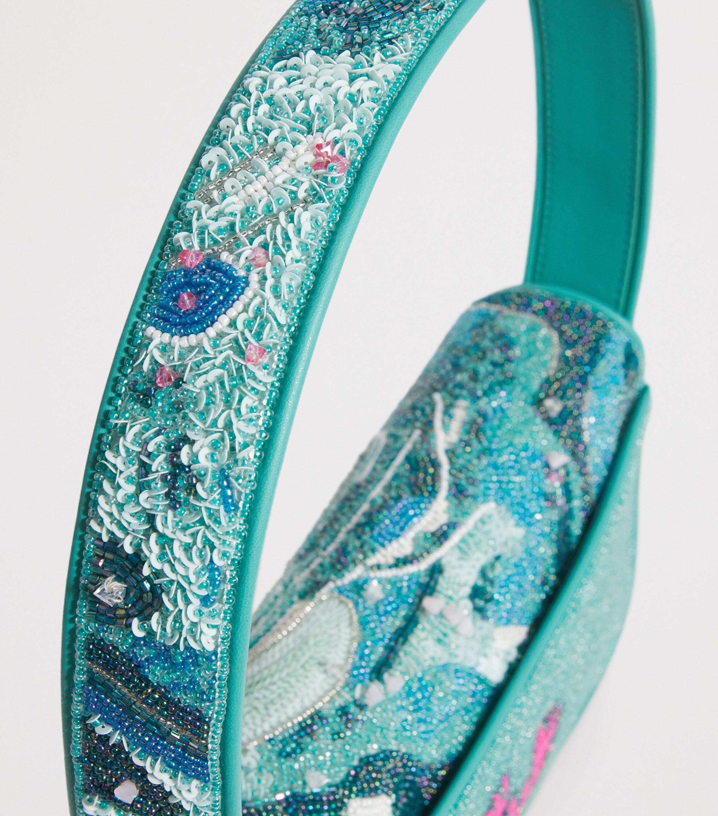 STAUD Blue Beaded Tidal Wave Tommy Shoulder Bag | Harrods US