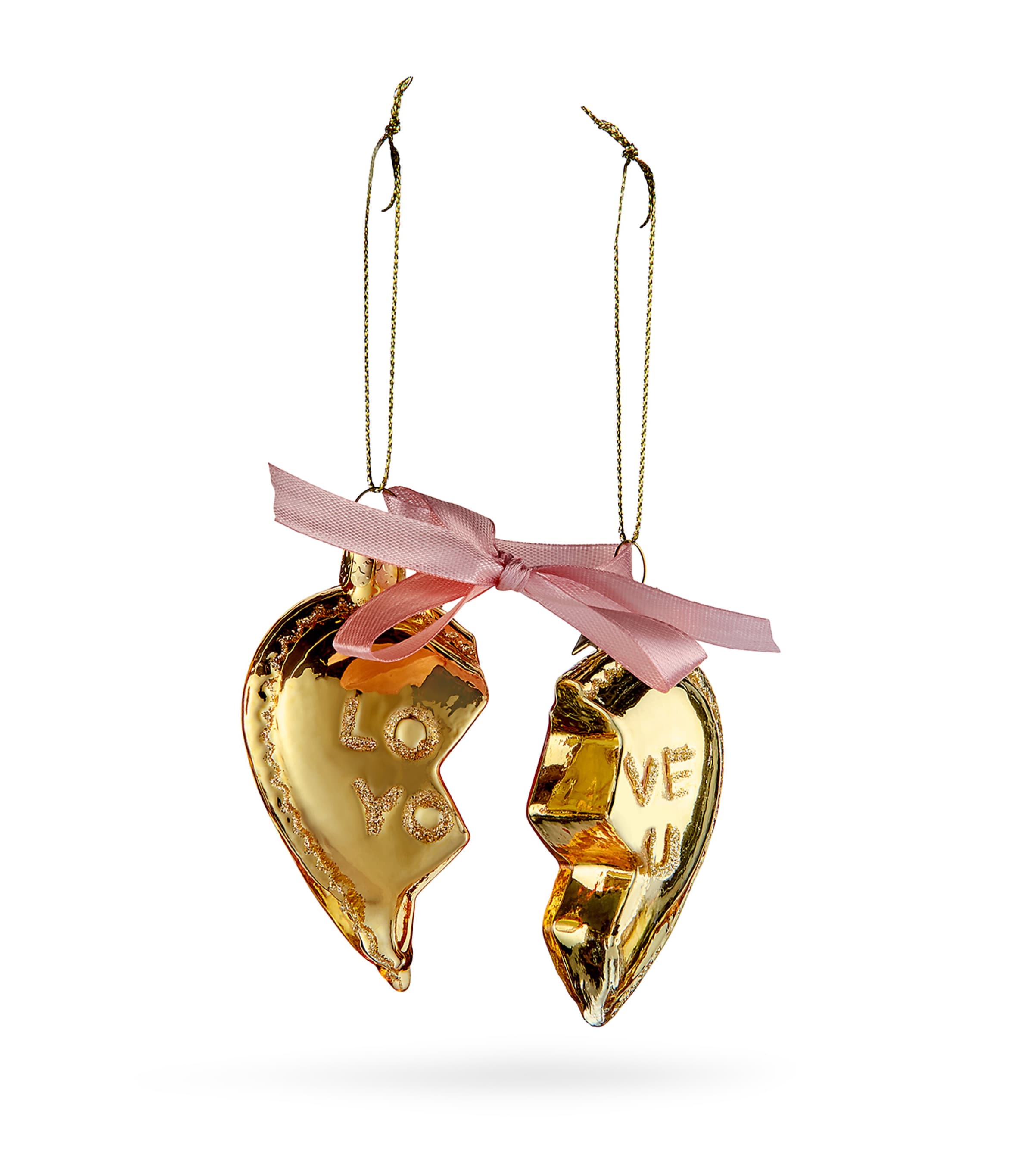 Harrods Set of 2 Heart Tree Decorations | Harrods US