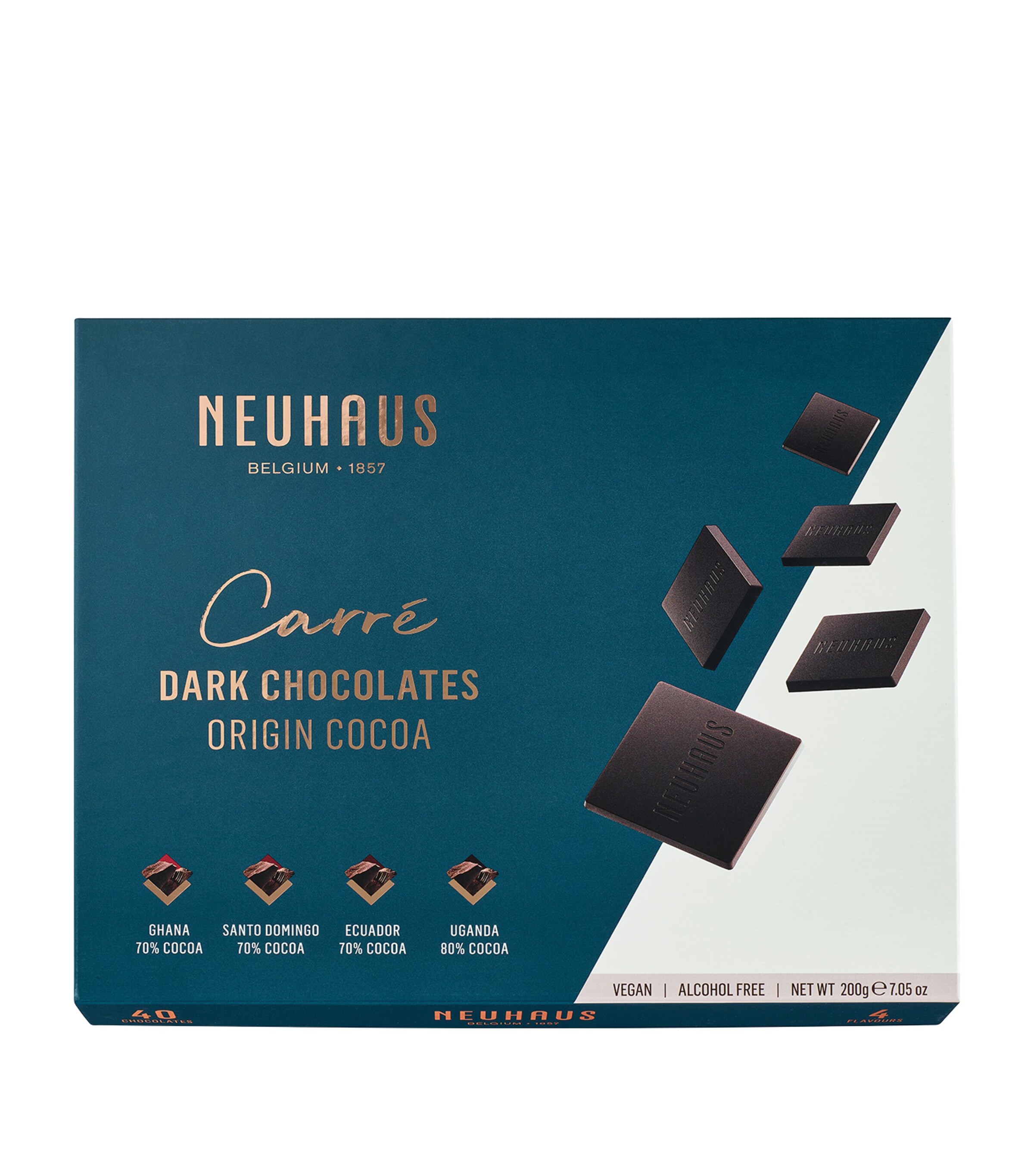 Neuhaus 40-Piece Le Carré Origin Dark Selection Box (200g) | Harrods UK