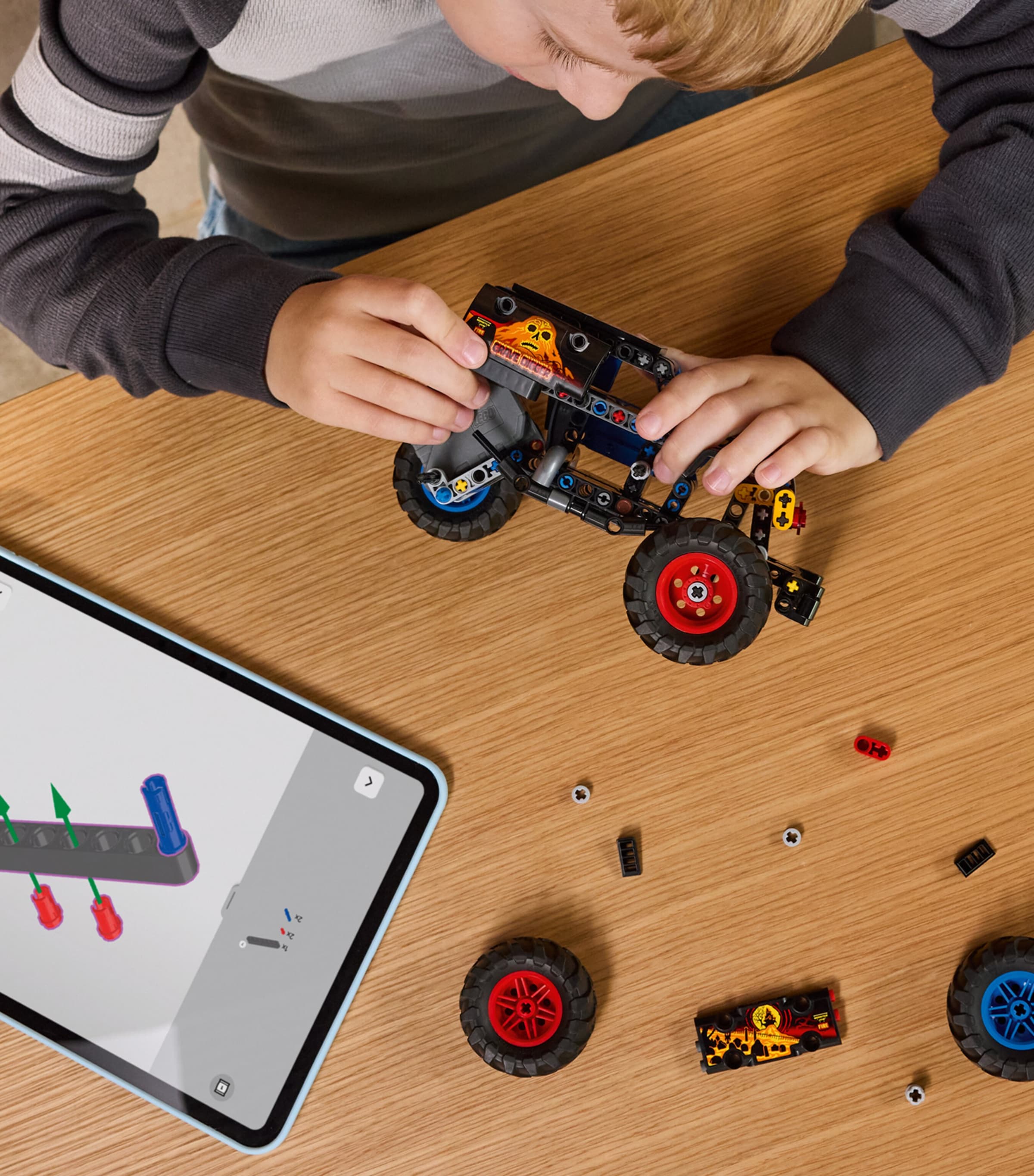 Lego Technic Monster Jam Grave Digger Fire and Ice Truck 42219 | Harrods PT