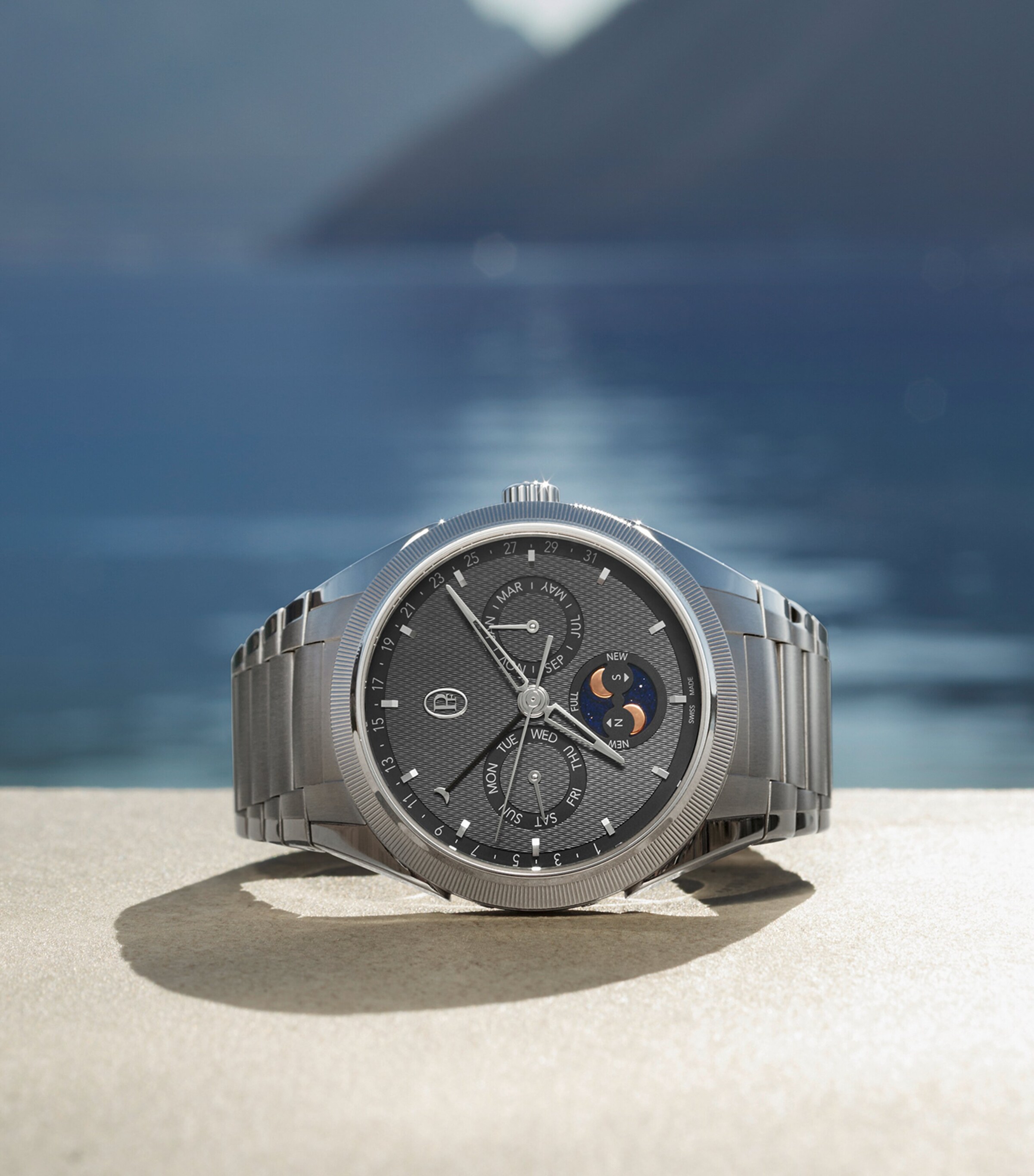 Parmigiani Fleurier Stainless Steel Tonda PF Gregorian Annual Calendar ...