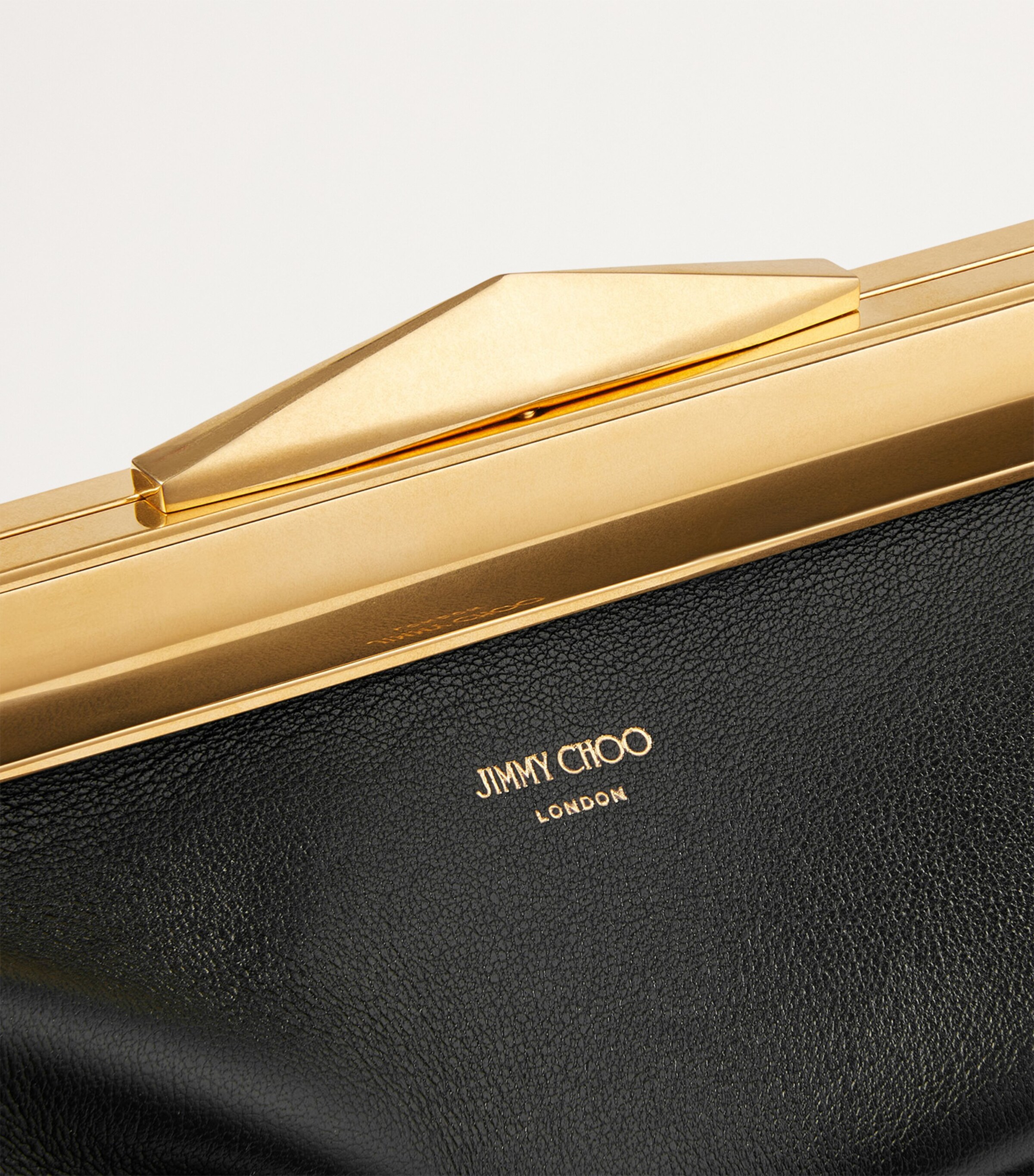 Jimmy Choo Multi Leather Diamond Frame Clutch Bag | Harrods UK