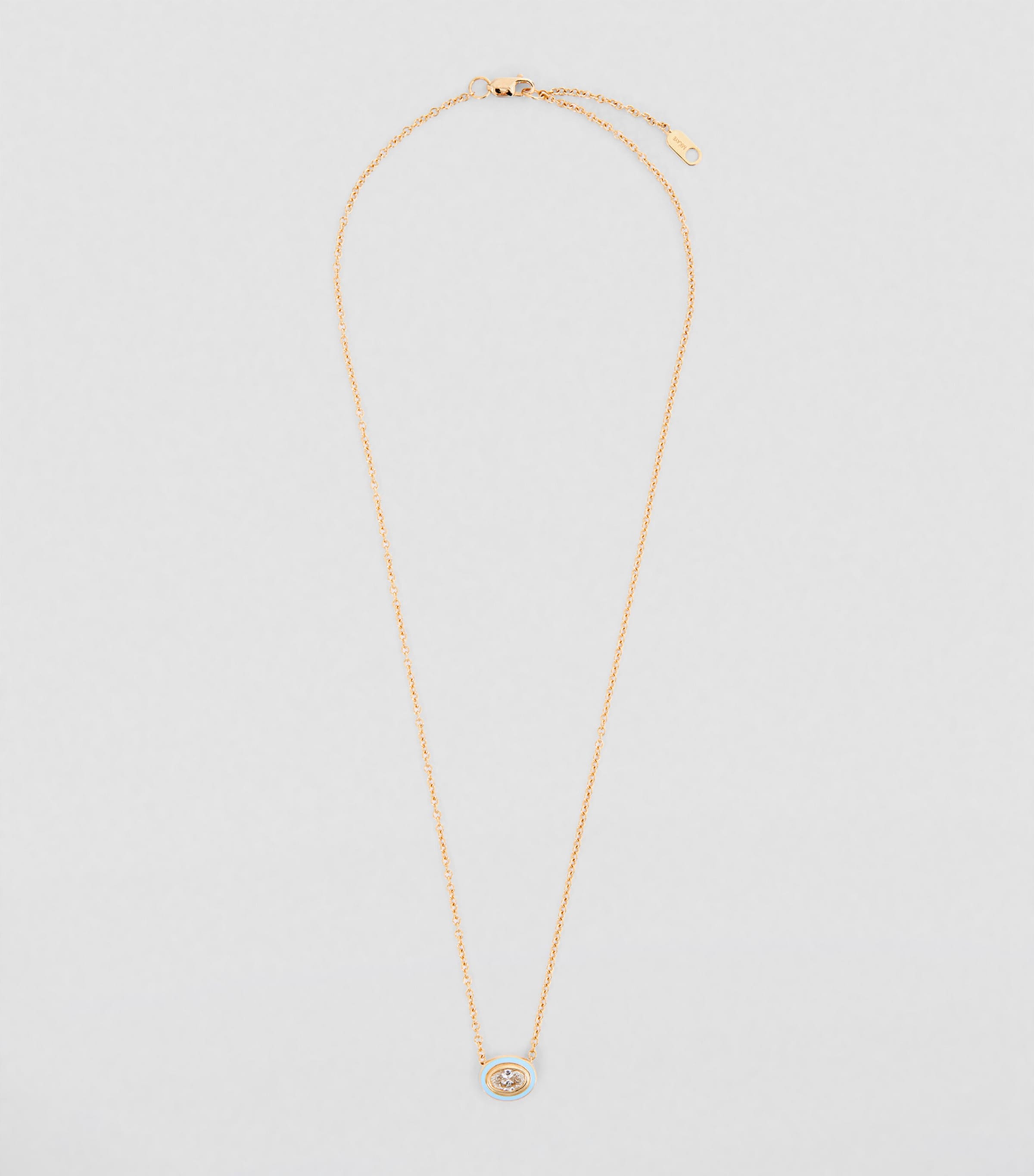 Melissa Kaye Yellow Gold, Diamond and Enamel Lenox Necklace | Harrods CN