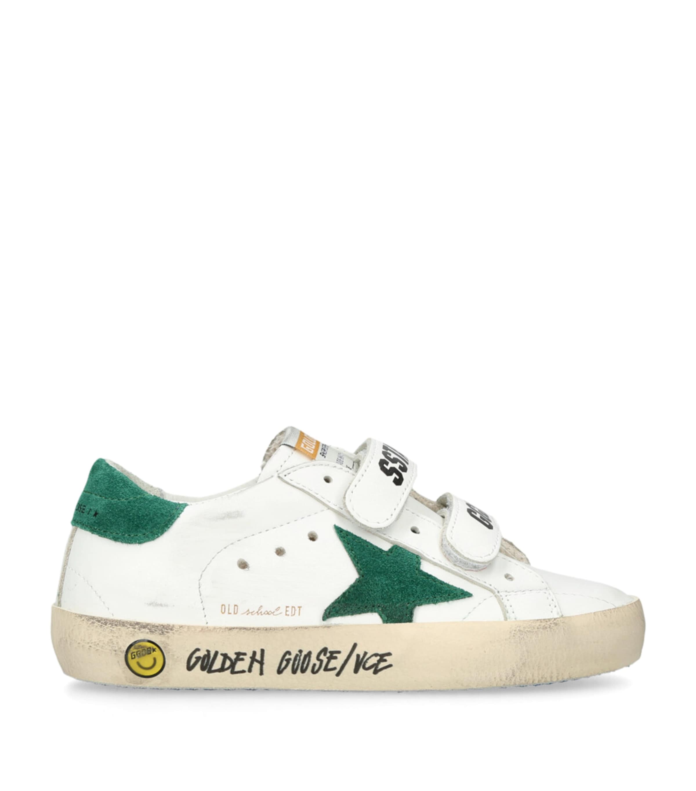 Golden Goose Green Old School Velcro Sneakers | Harrods US