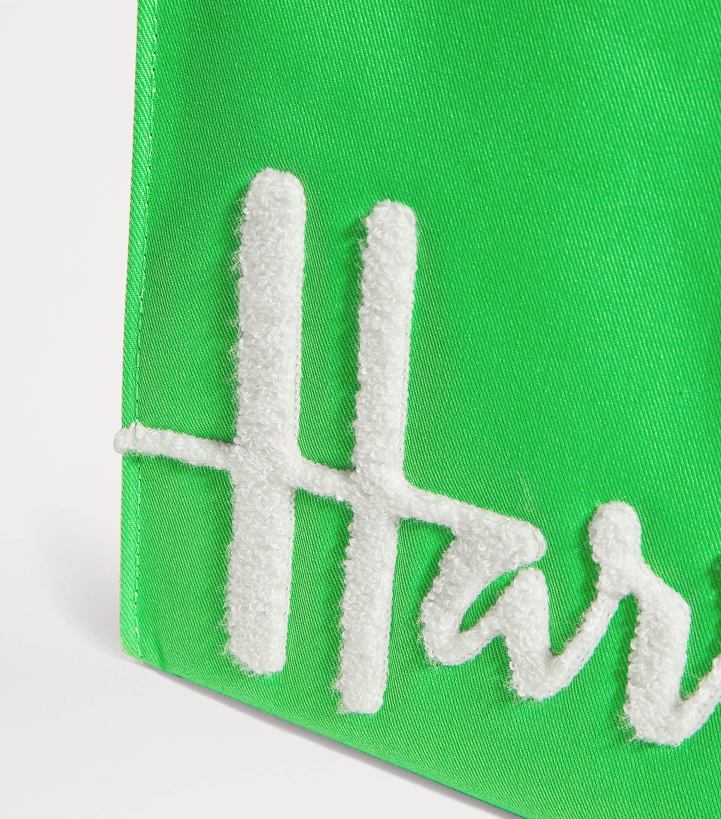 Harrods Green Small Cotton Logo Tote Bag | Harrods US