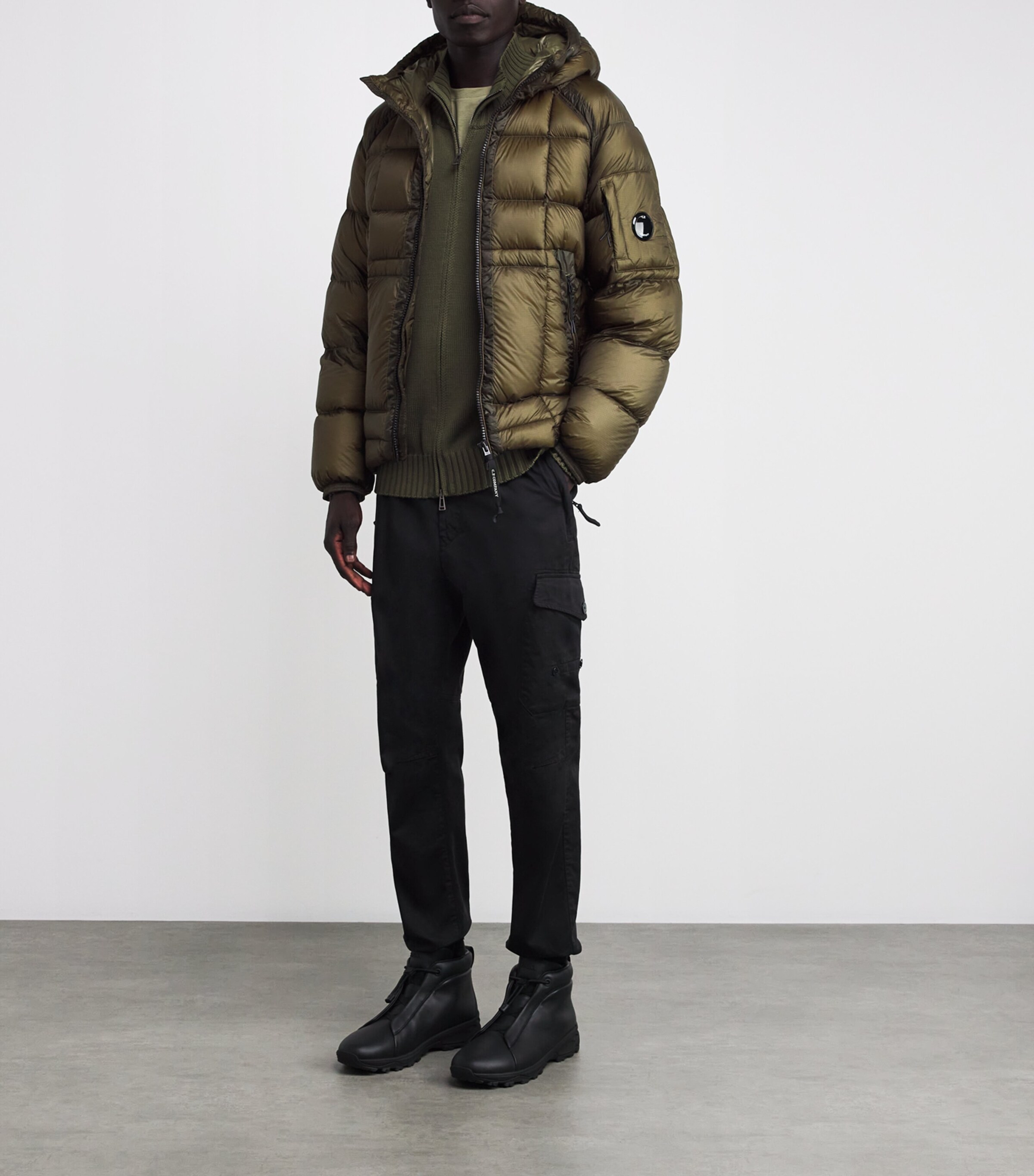 C.P. Company Green D.D. Shell Ripstop Puffer Jacket | Harrods UK