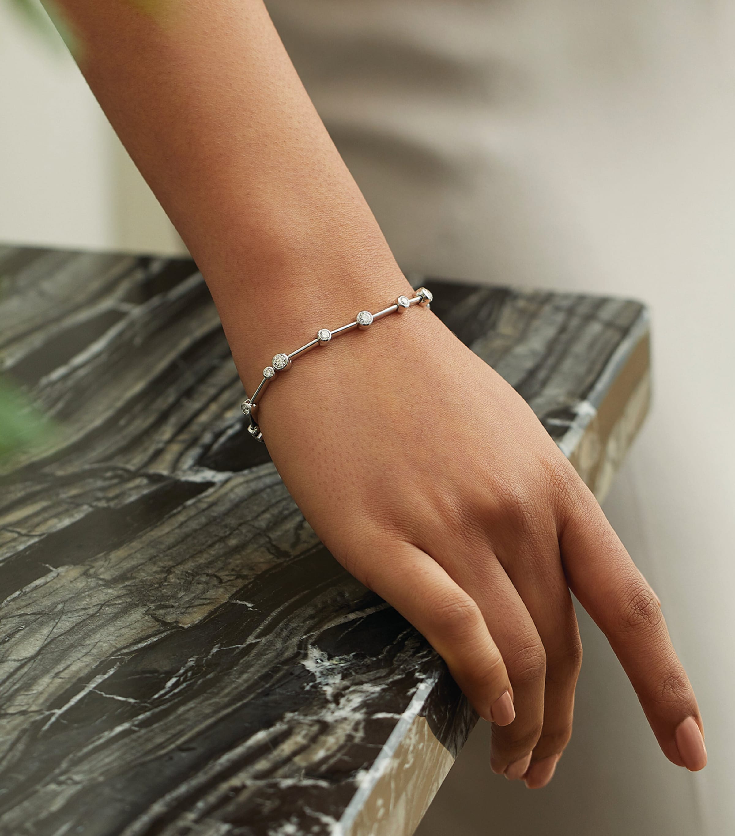 Boodles Platinum and Diamond Raindance Bracelet Harrods AE
