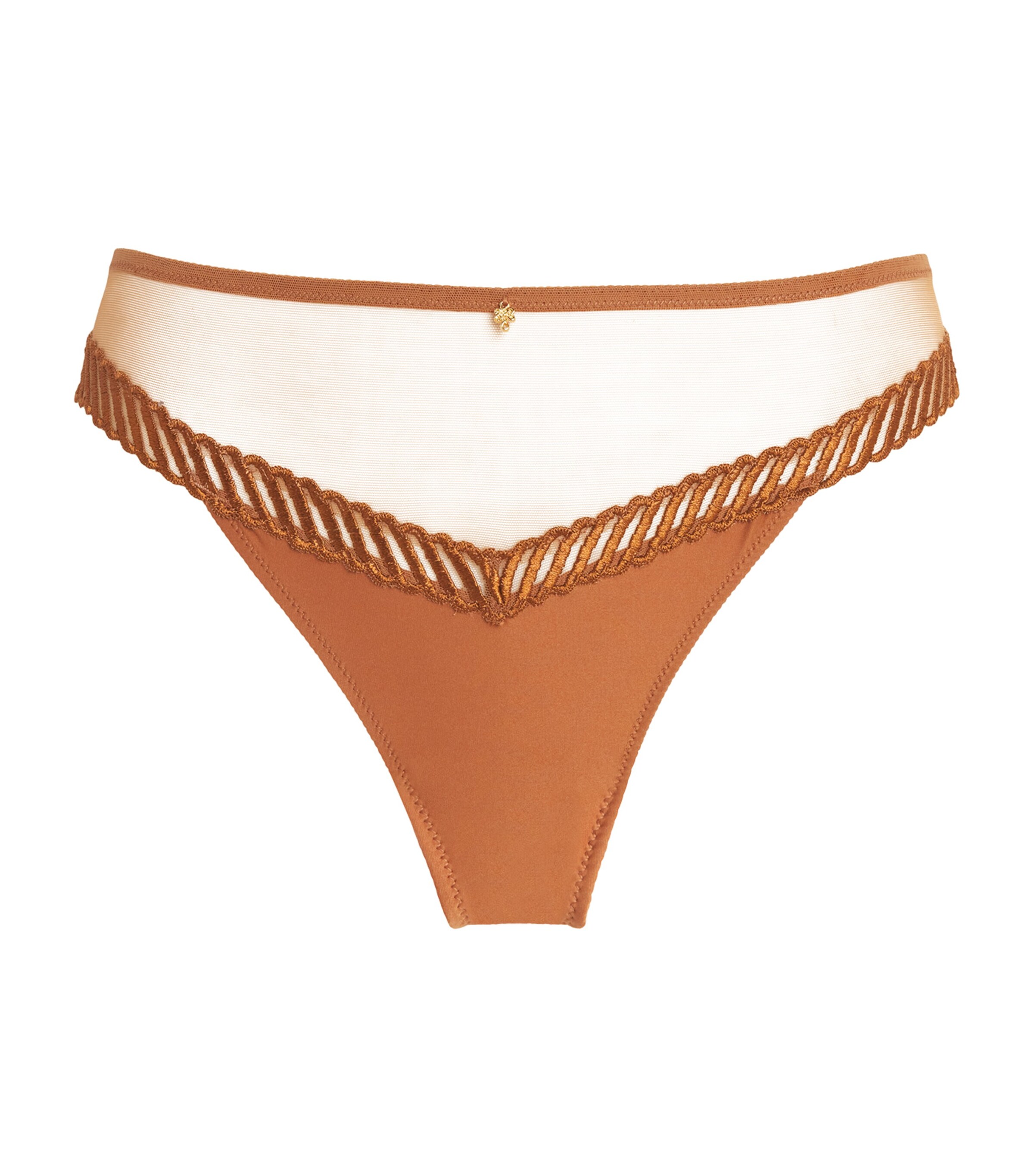 Aubade Brown Sheer Emotion Tanga | Harrods US