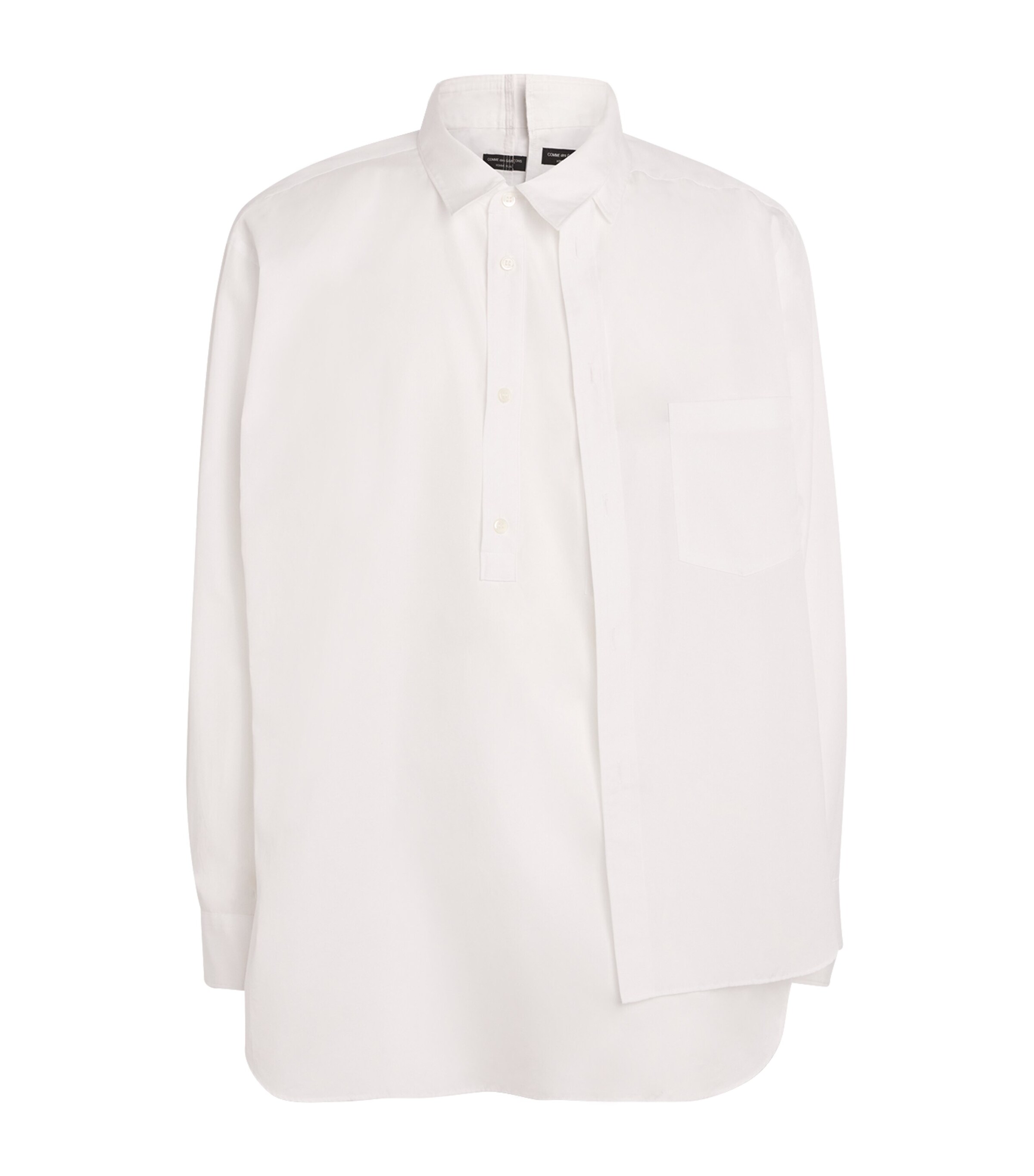 Comme Des Garçons Homme Plus Black Cotton Panel-Overlay Shirt | Harrods HK