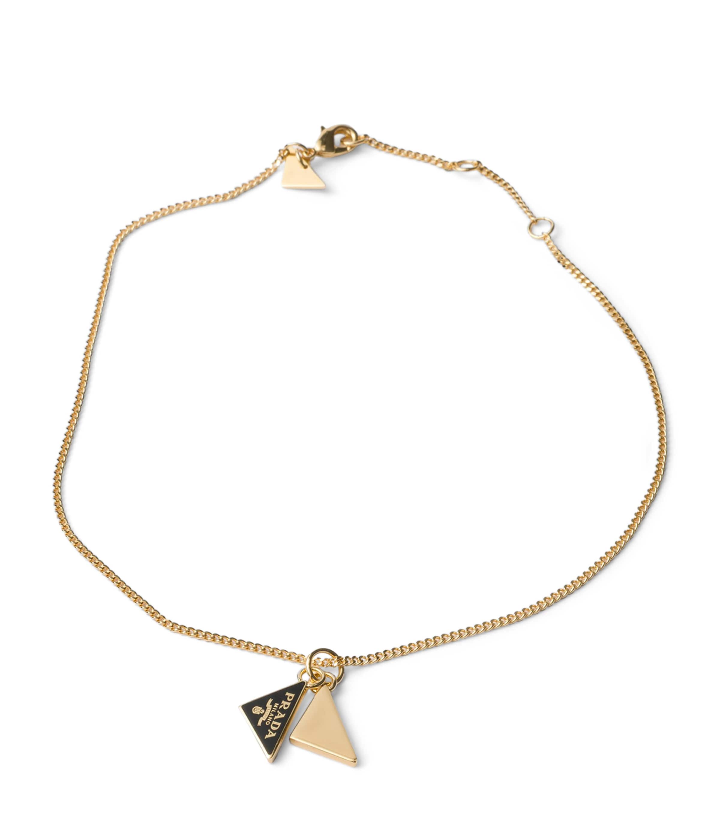 Prada Triangle Logo Pendant Necklace | Harrods NL