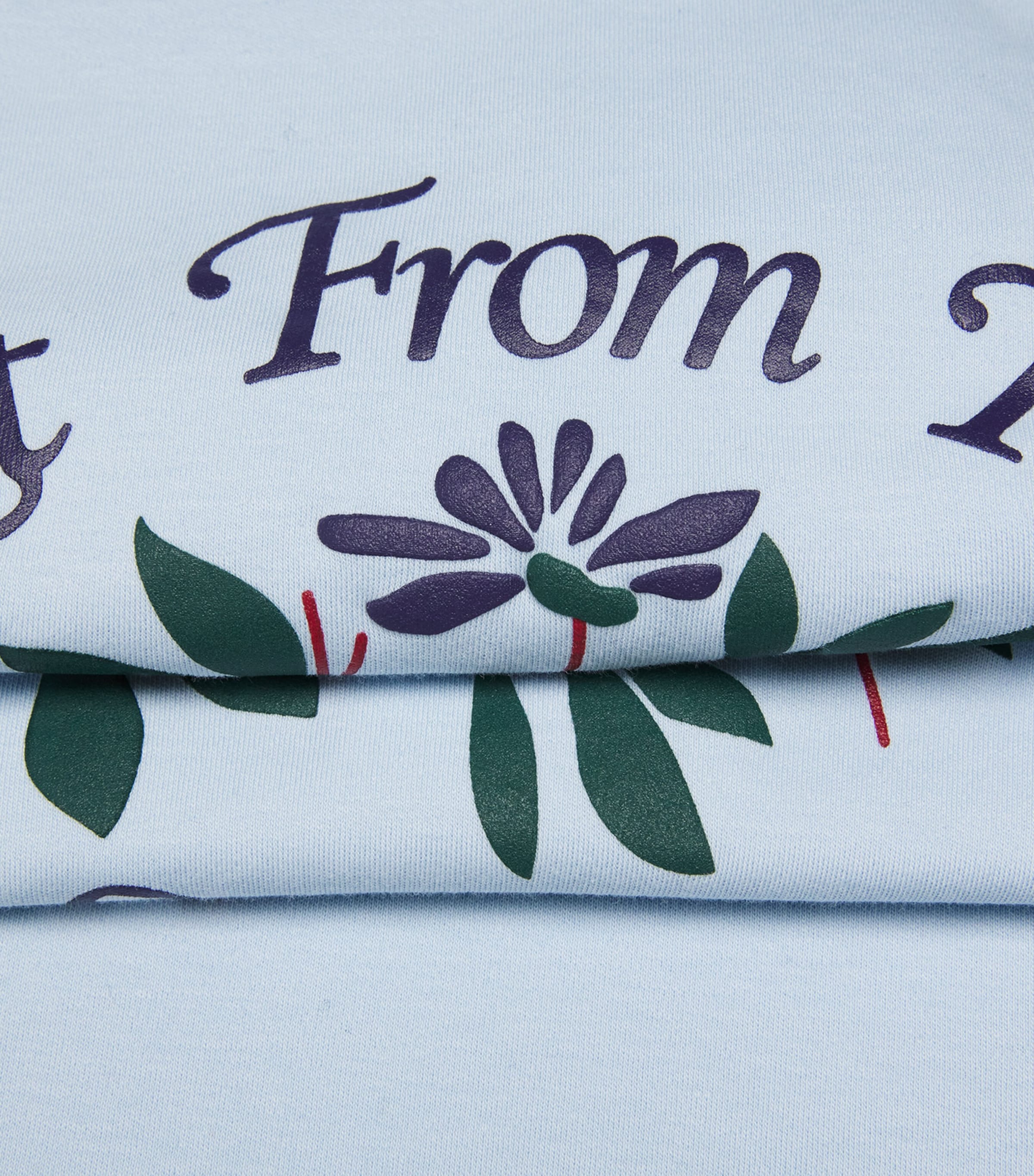 Drôle De Monsieur Blue Cotton Rose Slogan T-Shirt | Harrods UK