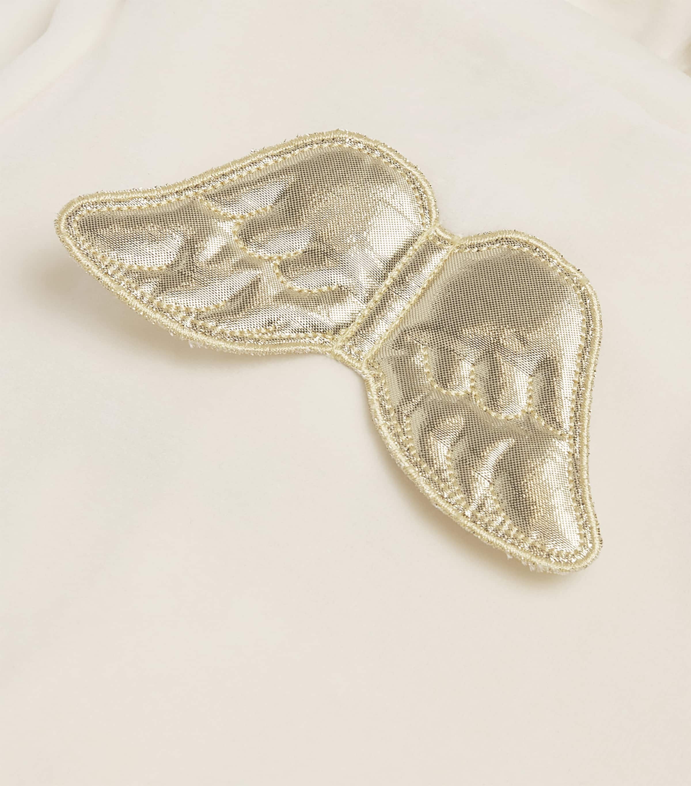 Marie-Chantal Ivory Velour Angel Wing All-In-One (0-12 Months) | Harrods US