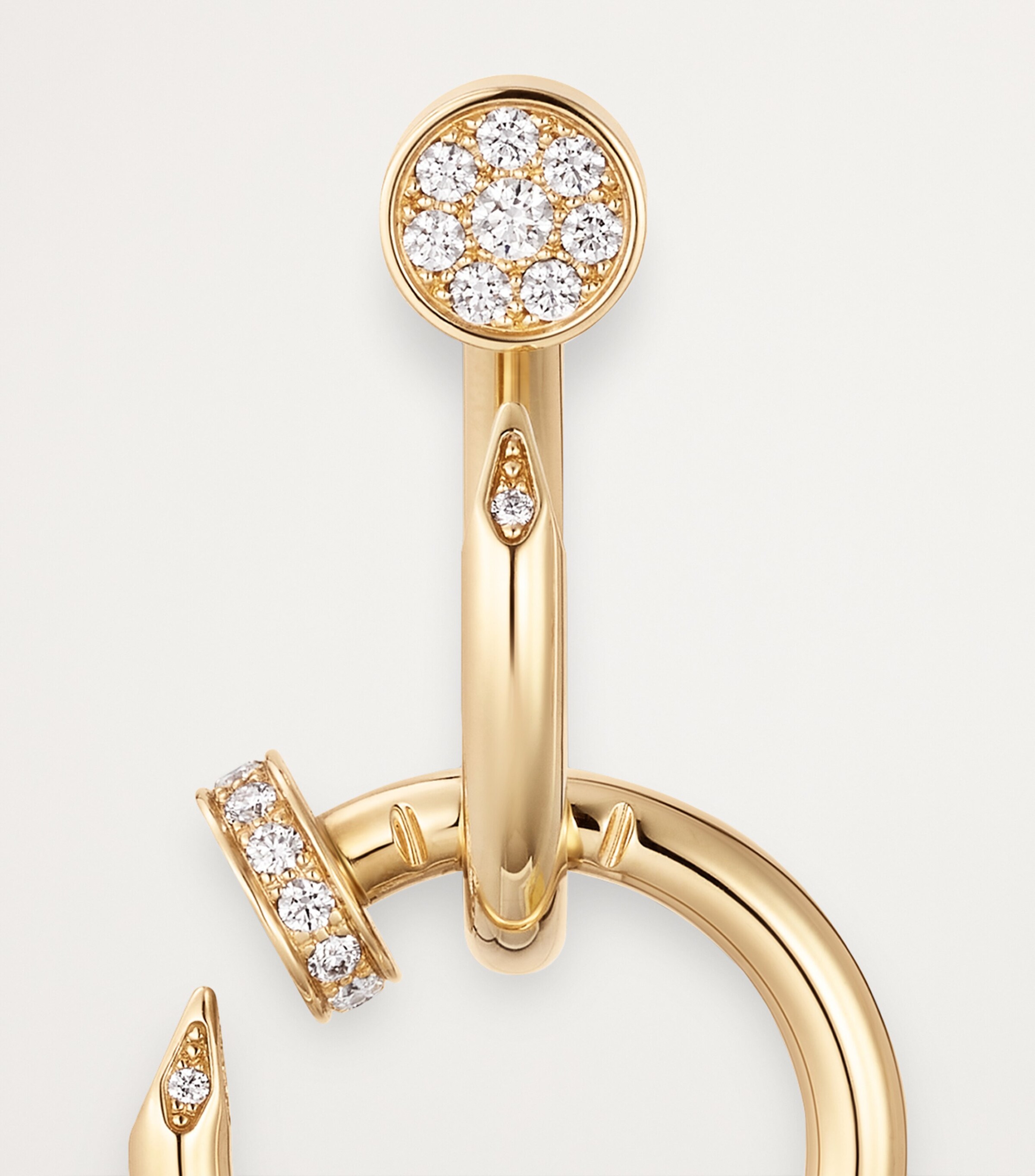 Cartier Yellow Gold and Diamond Juste un Clou Earrings | Harrods UK