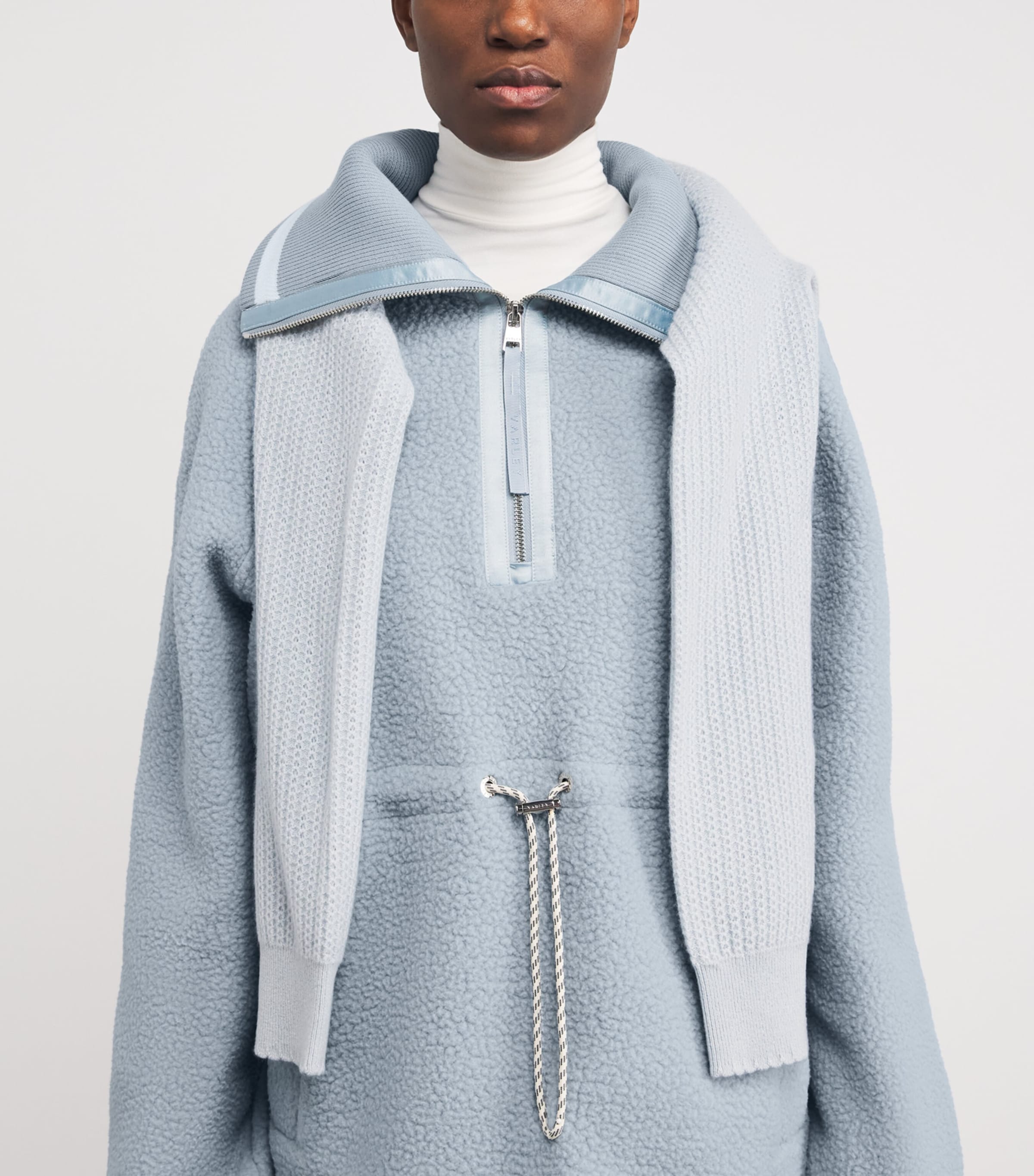 Varley Blue Borg Fleece Ashby Sweatshirt | Harrods SG