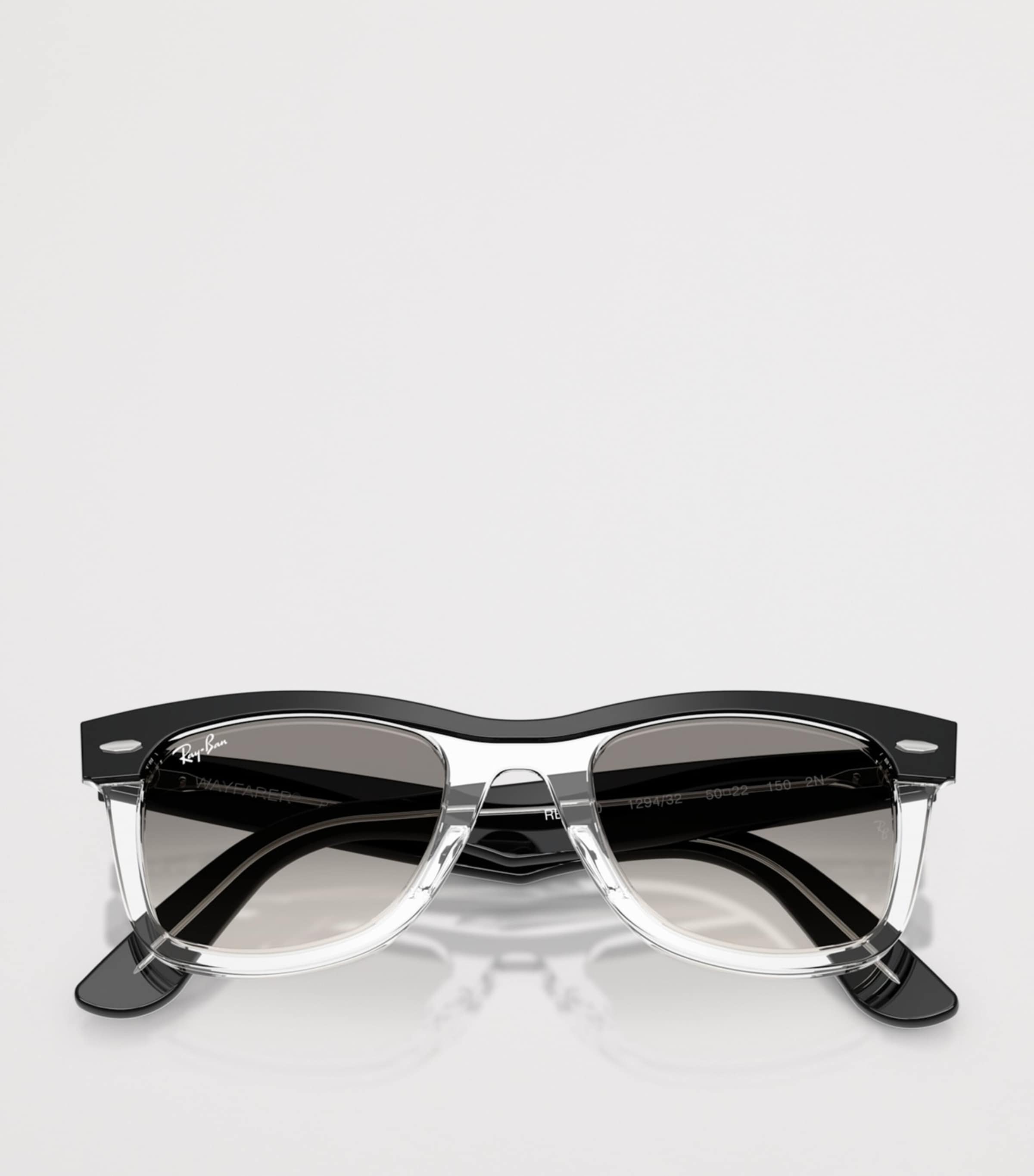 Ray-Ban Black Wayfarer Street Neat Square Sunglasses | Harrods ES