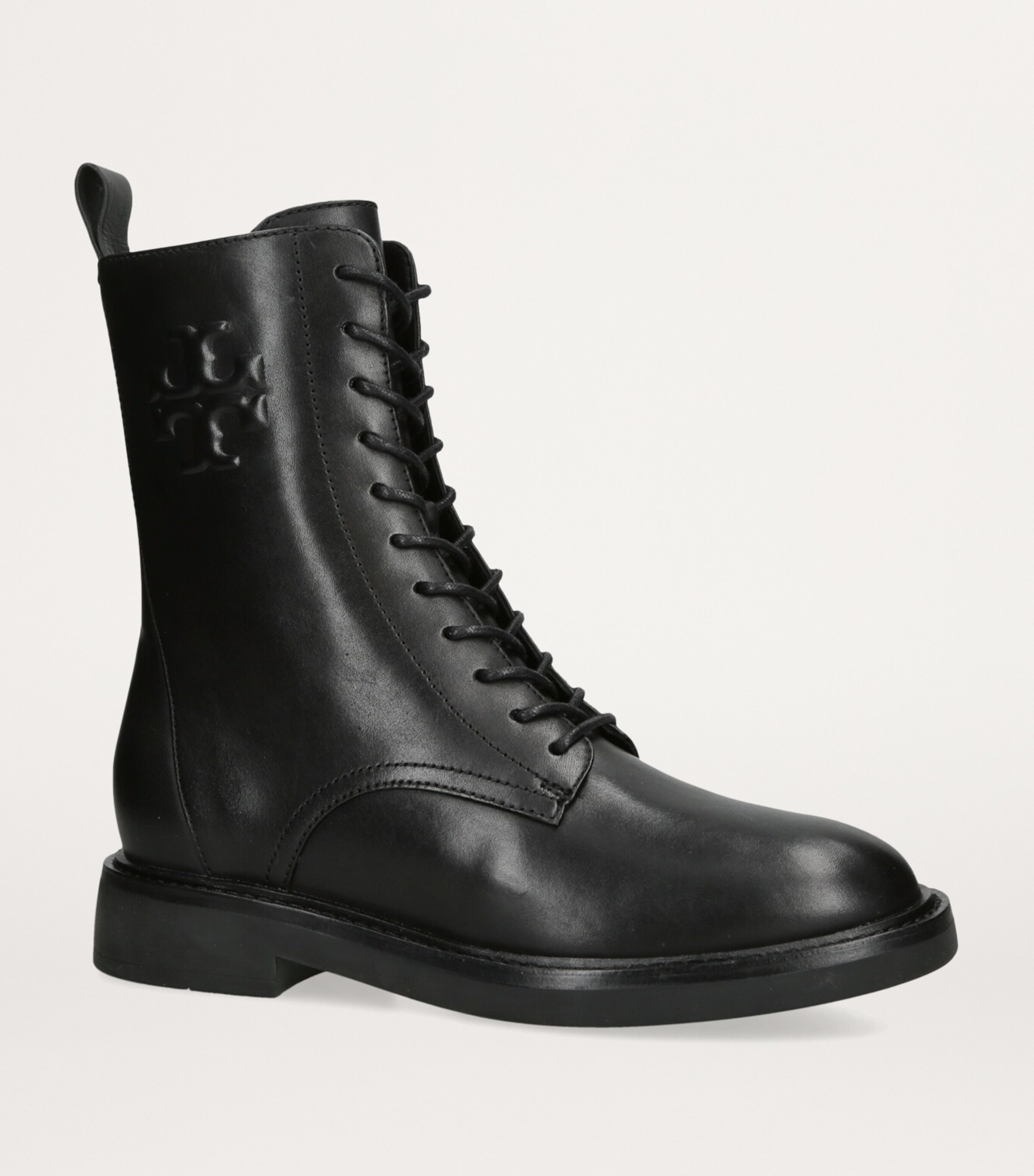 Tory Burch Black Double T Combat Boots | Harrods US