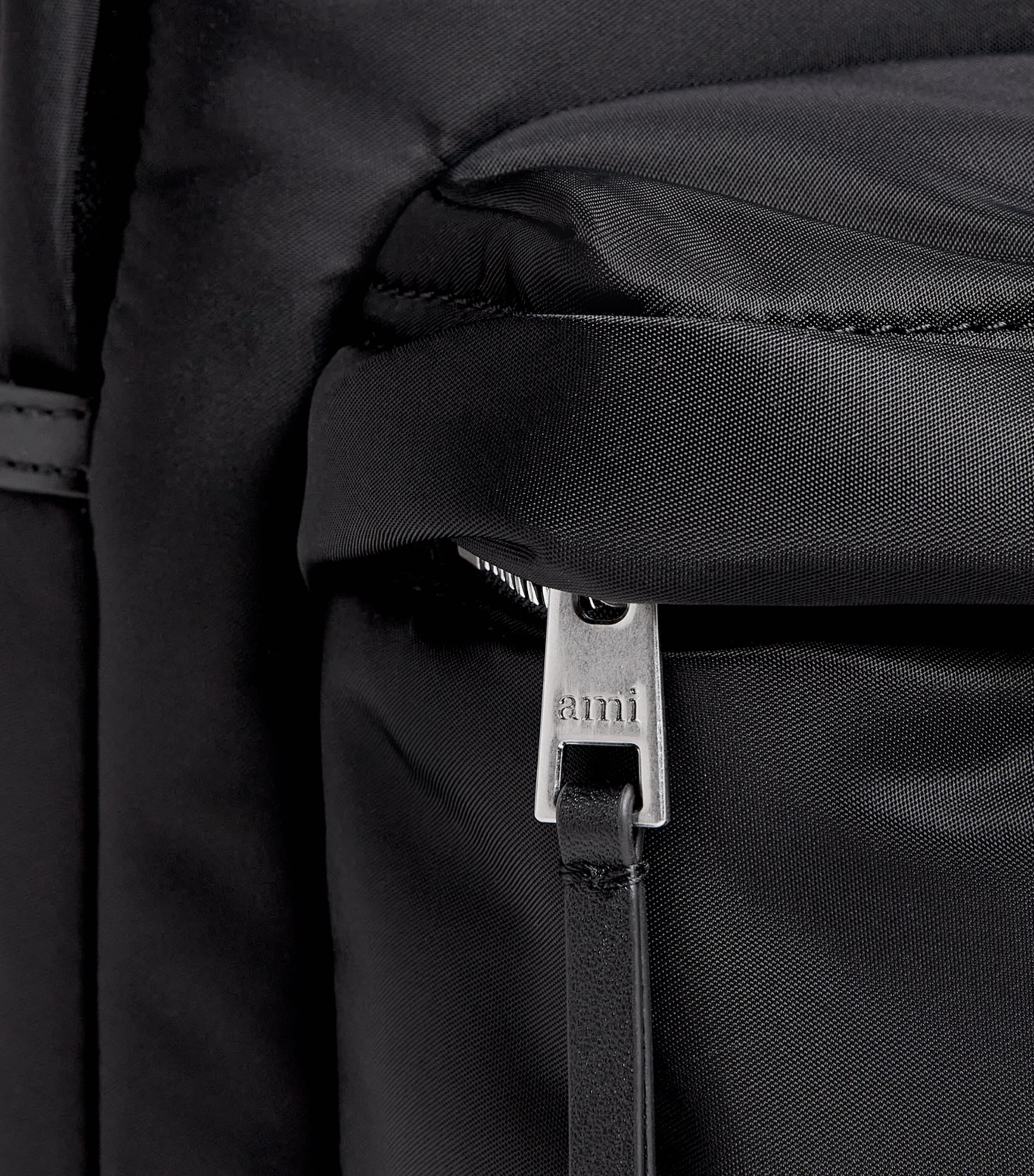 AMI Paris Black Canvas Marcel Backpack | Harrods AU