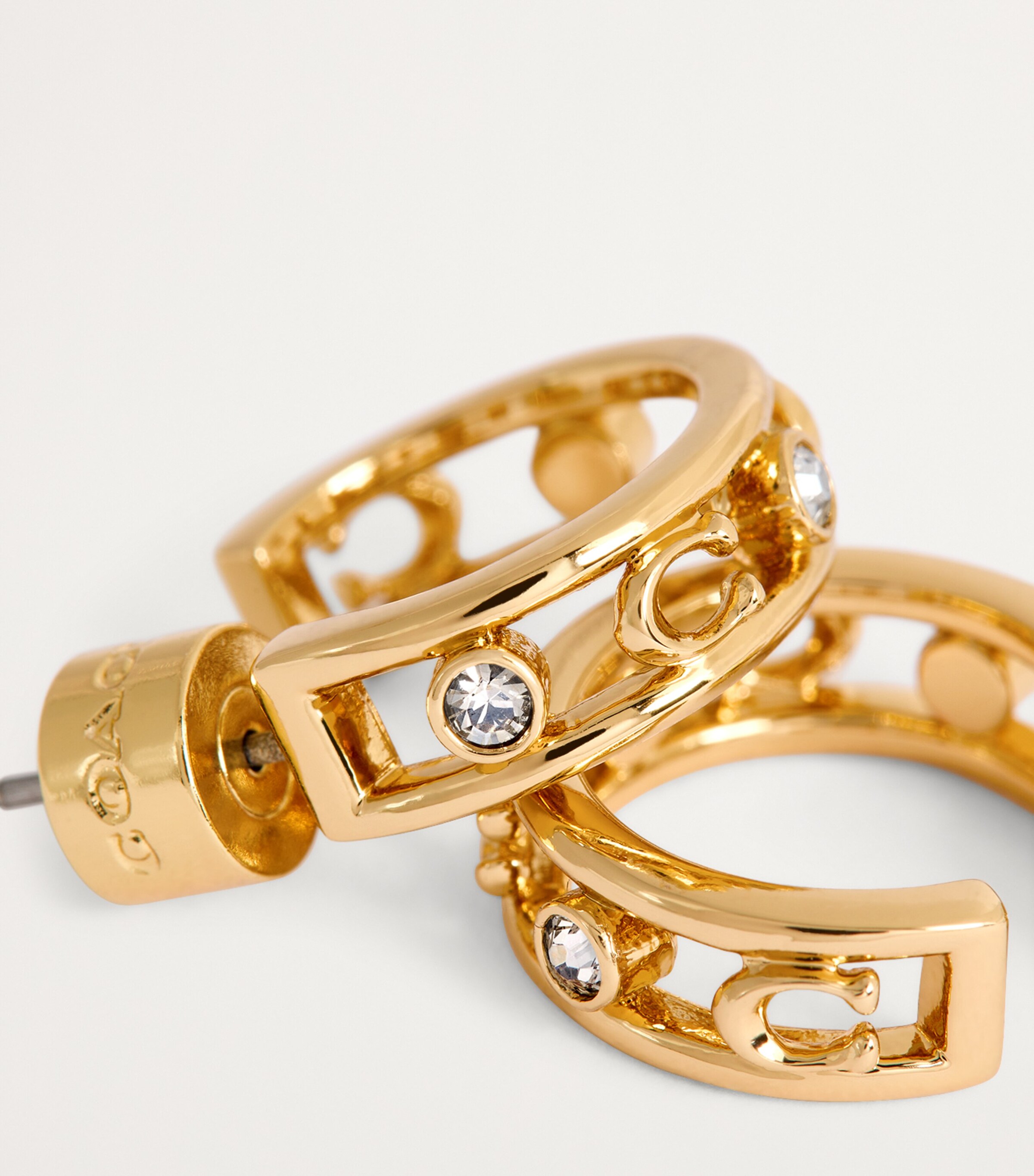 Coach Signature C Open Hoop Earrings | Harrods US