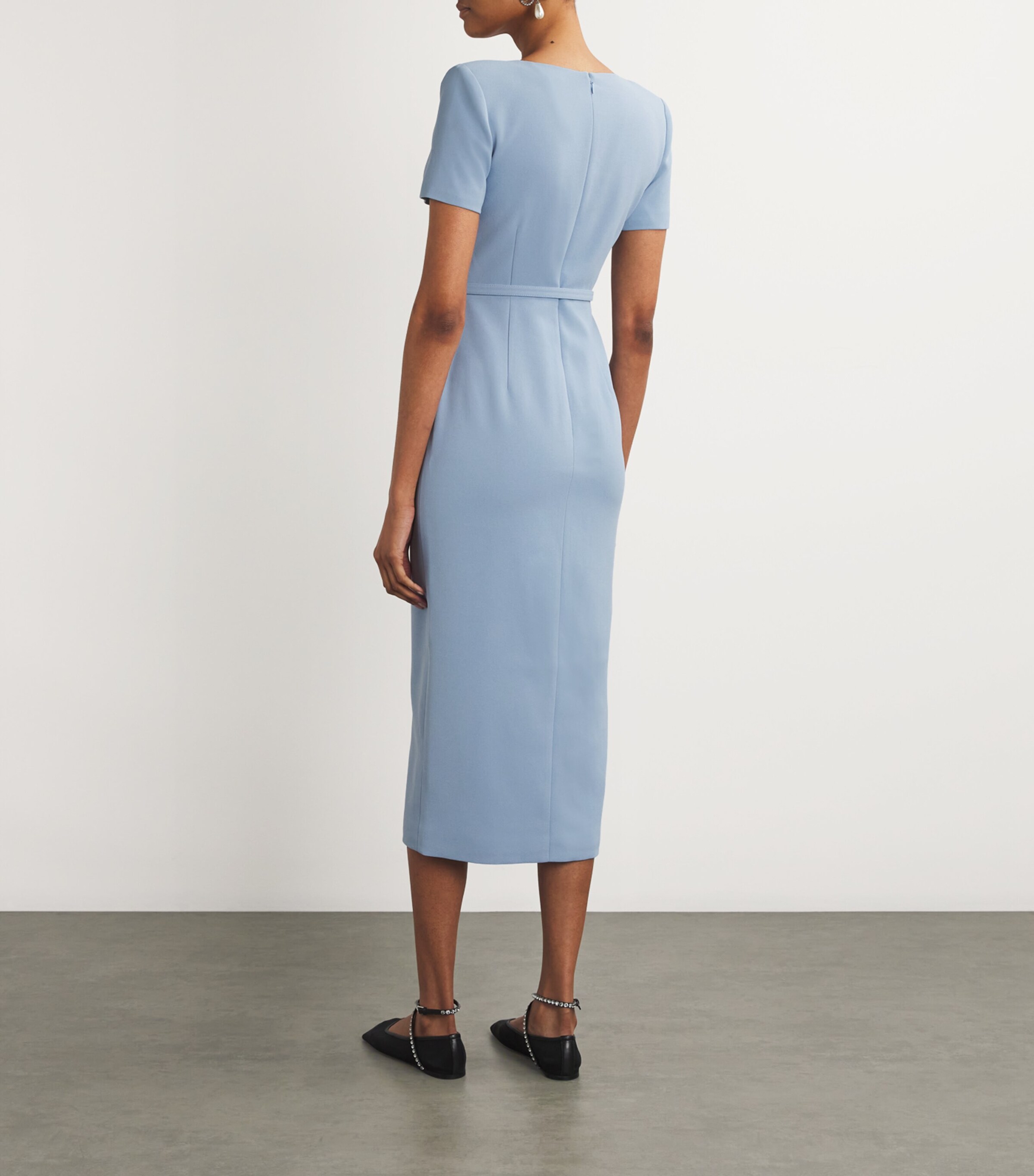 Self-Portrait Crepe Button Midi Dress | Harrods US