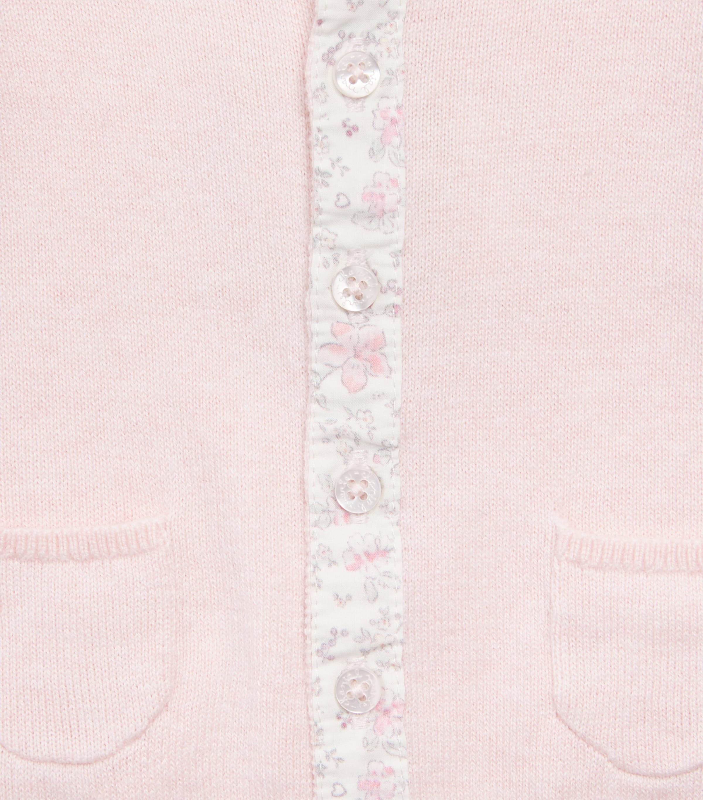 Marie-Chantal Pink Cotton-Cashmere Casey Cardigan (3-24 Months ...