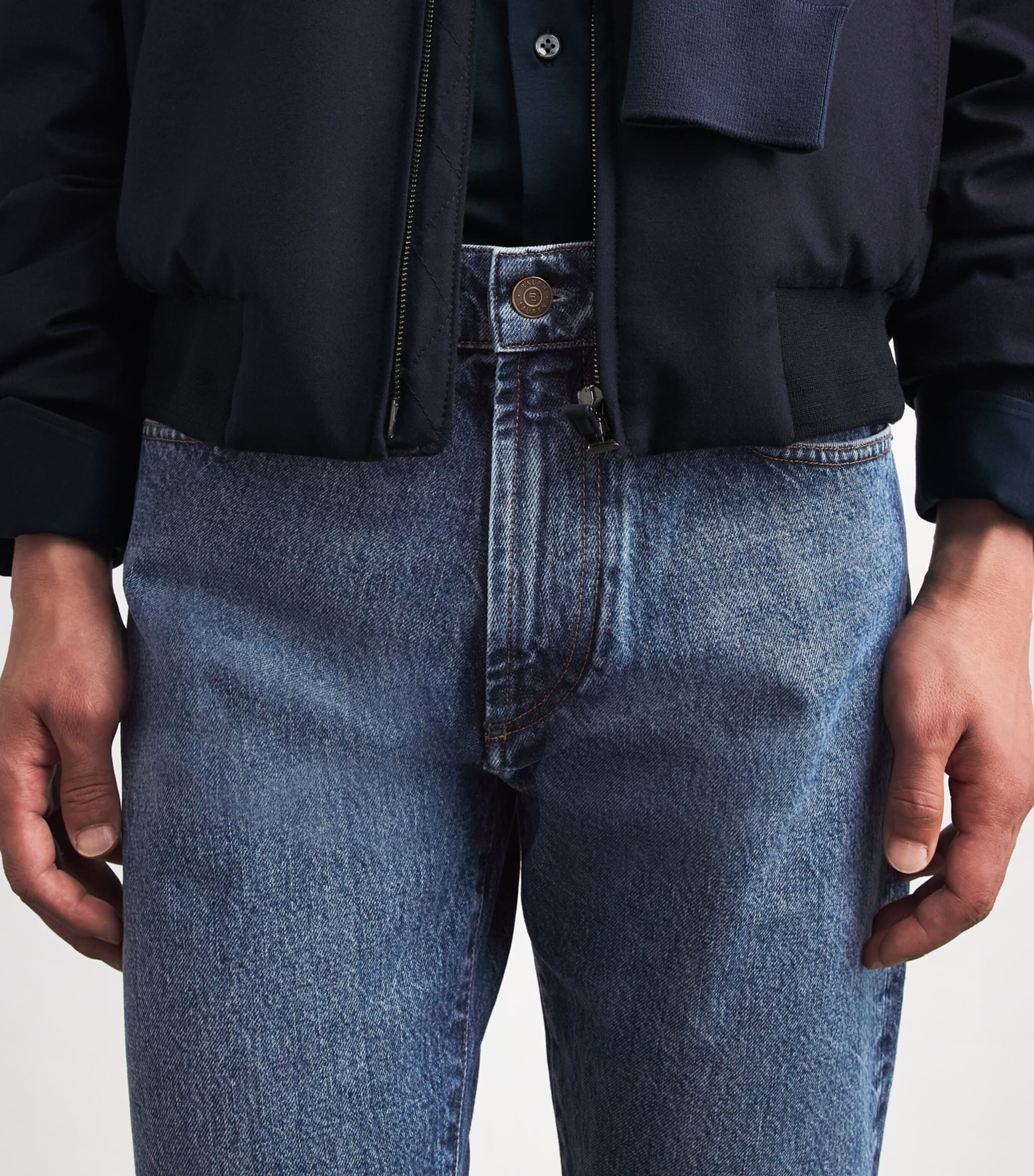 Ralph Lauren Purple Label Navy Straight Jeans | Harrods US
