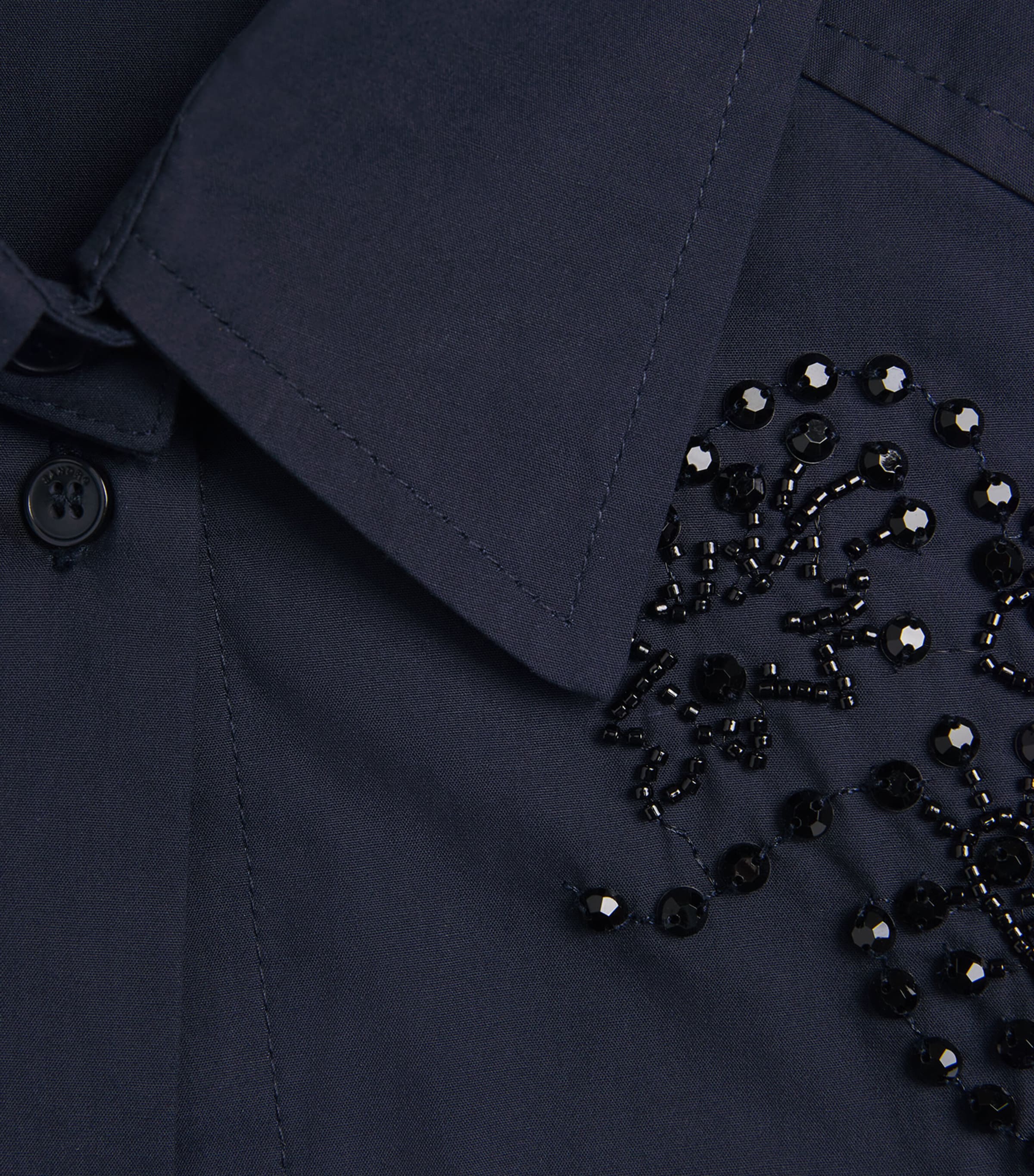 Sandro Paris Blue Cotton Embroidered Shirt | Harrods US