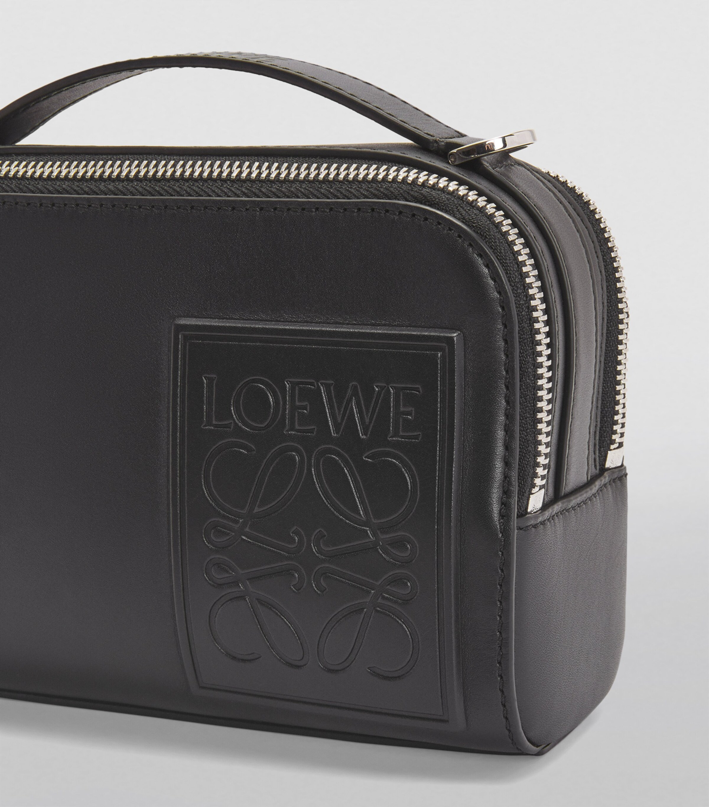 LOEWE Black Mini Leather Camera Bag | Harrods UK