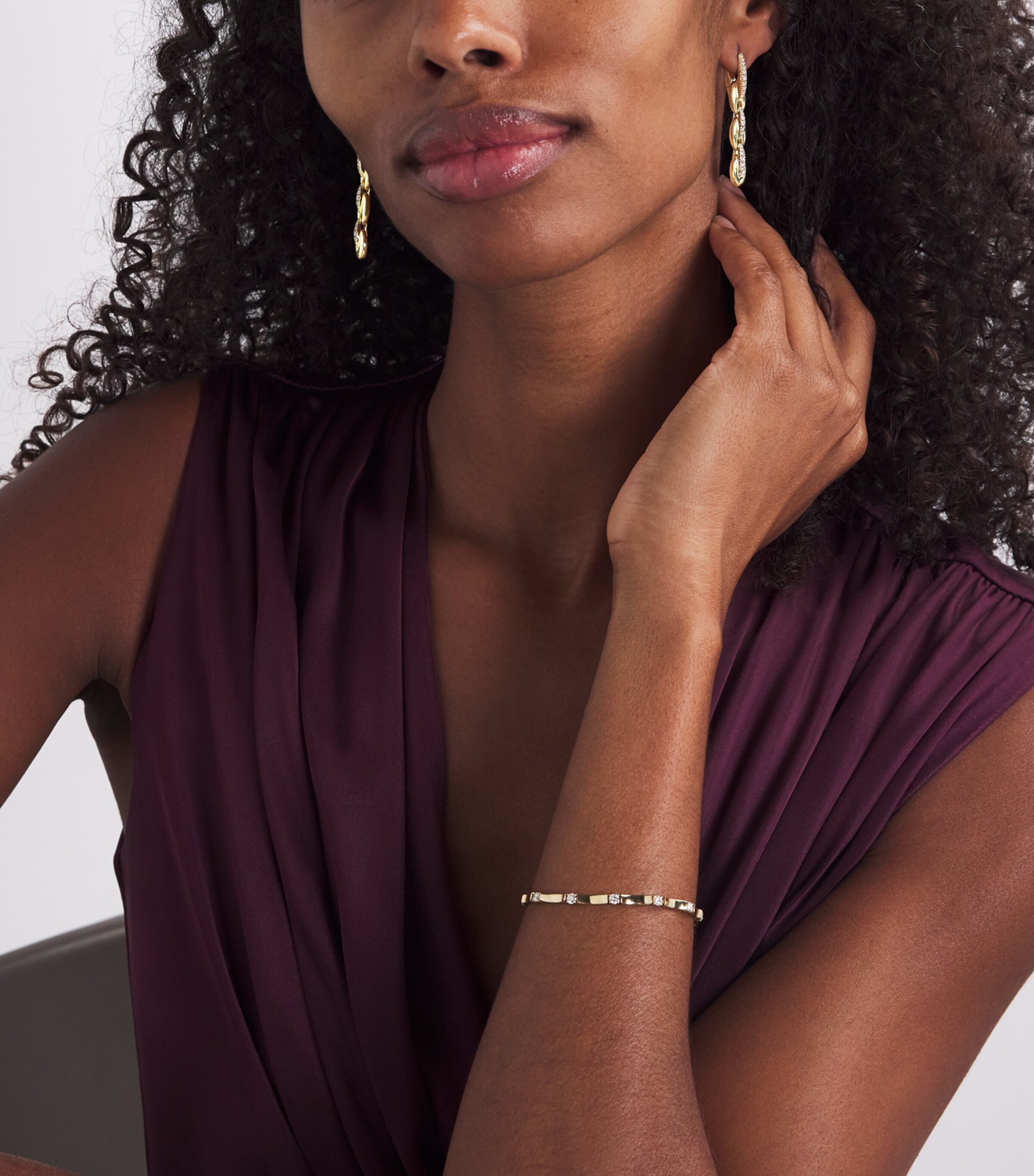 Melissa Kaye Yellow Gold and Diamond Ada Drop Earrings | Harrods US