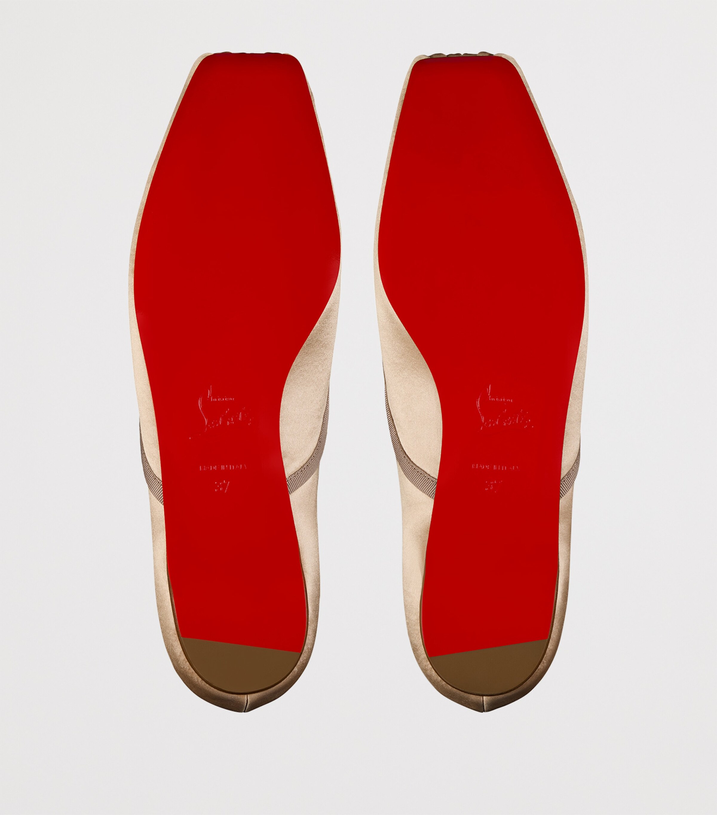 Christian Louboutin Nude Cassiasticina Satin Ballet Flats | Harrods AU