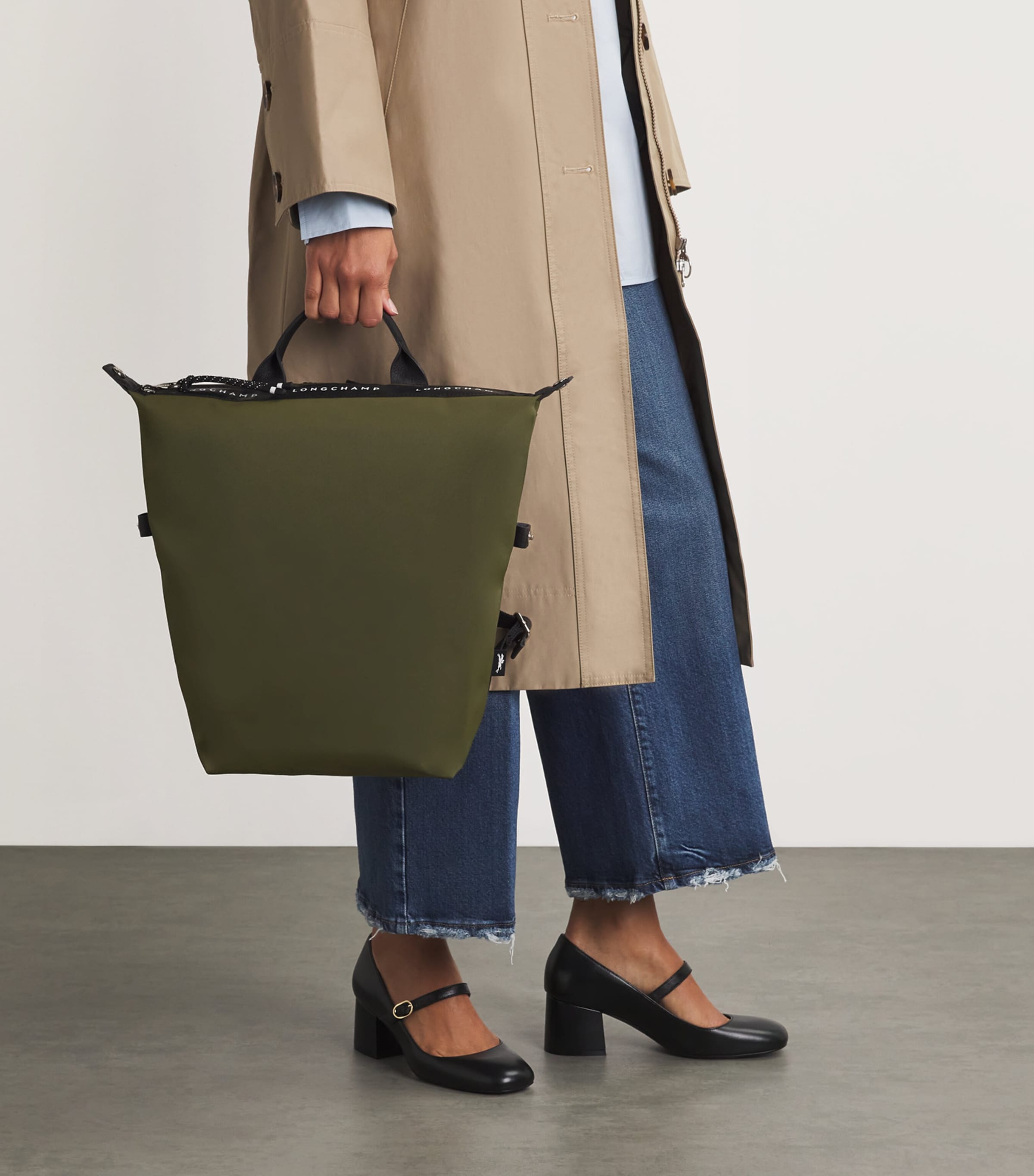 Longchamp Green Large Le Pliage Energy Backpack | Harrods UK