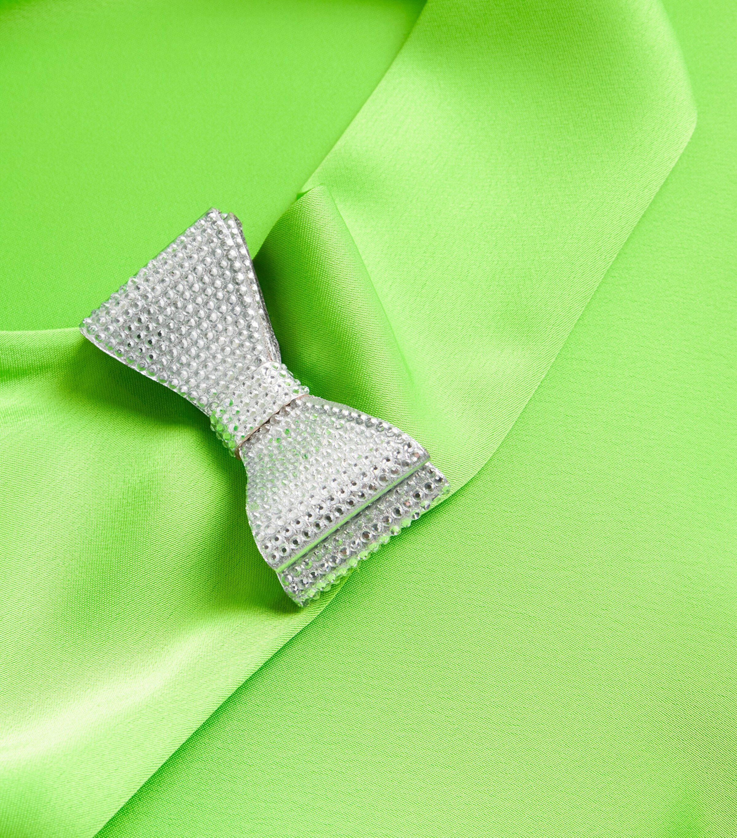 Celia Kritharioti Green Satin Bow-Detail Gown | Harrods US