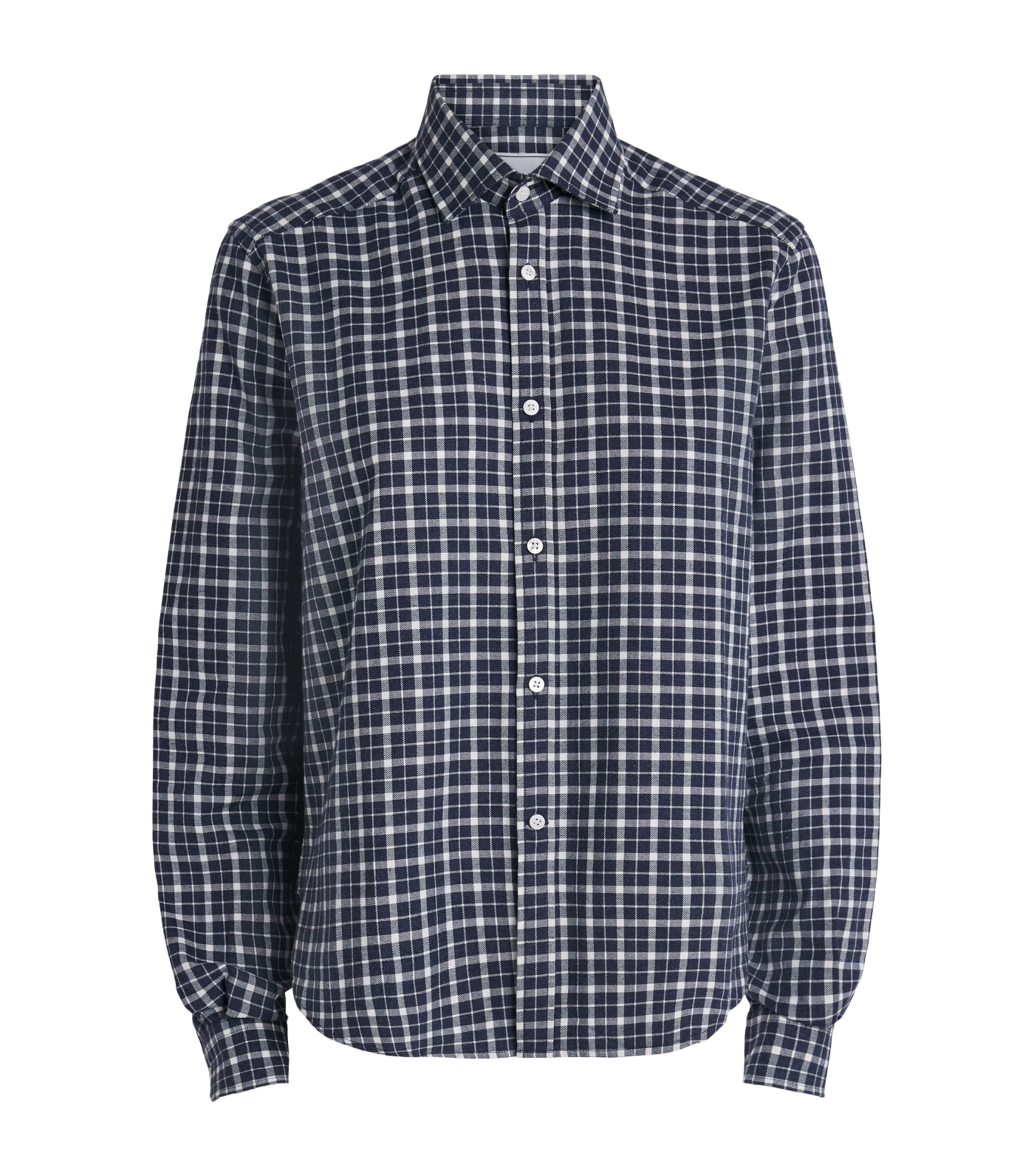With Nothing Underneath Navy Organic Cotton Classic Shirt | Harrods CN