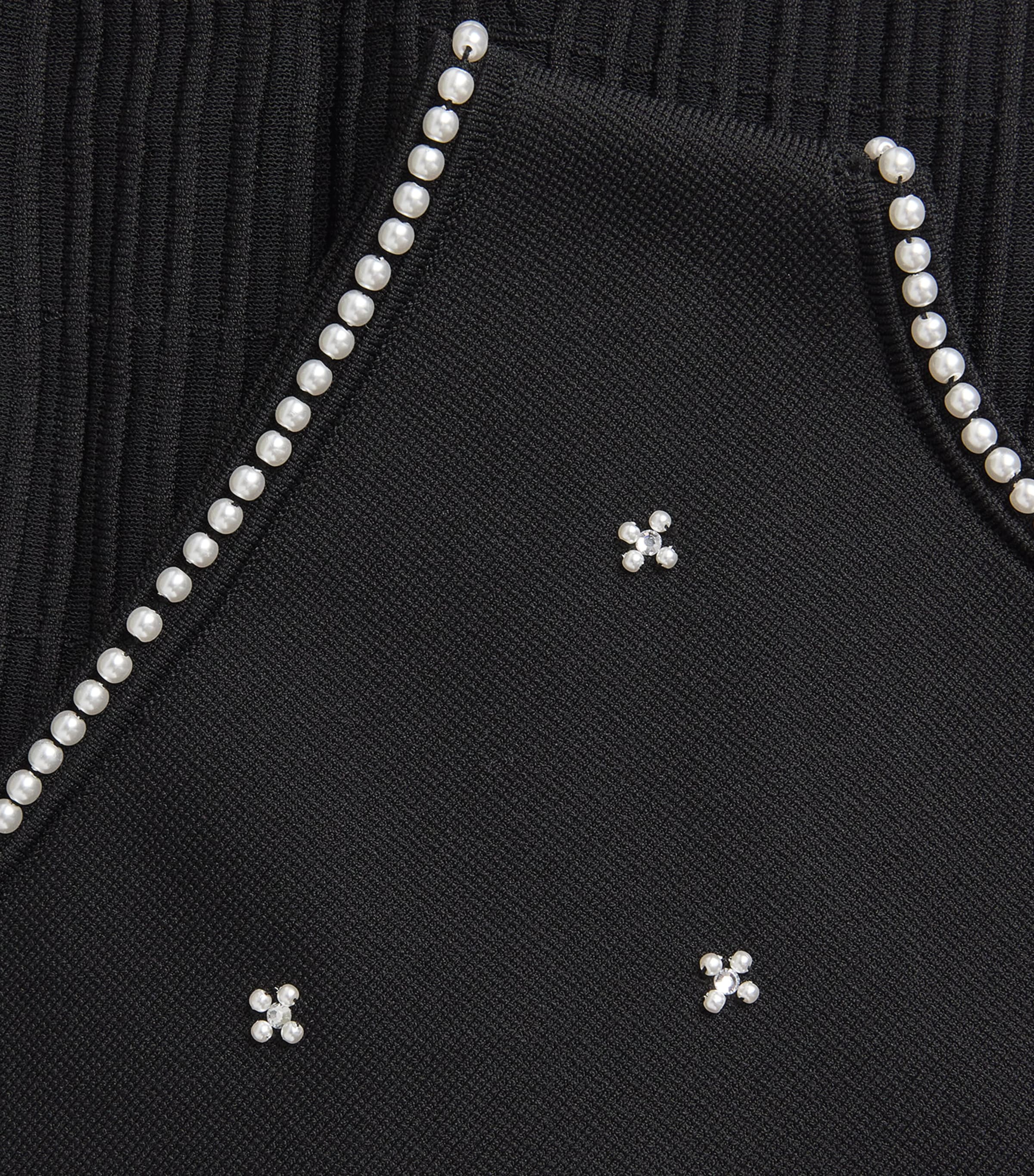 Sandro Paris Black Rhinestone Floral 2-in-1 Dress | Harrods US