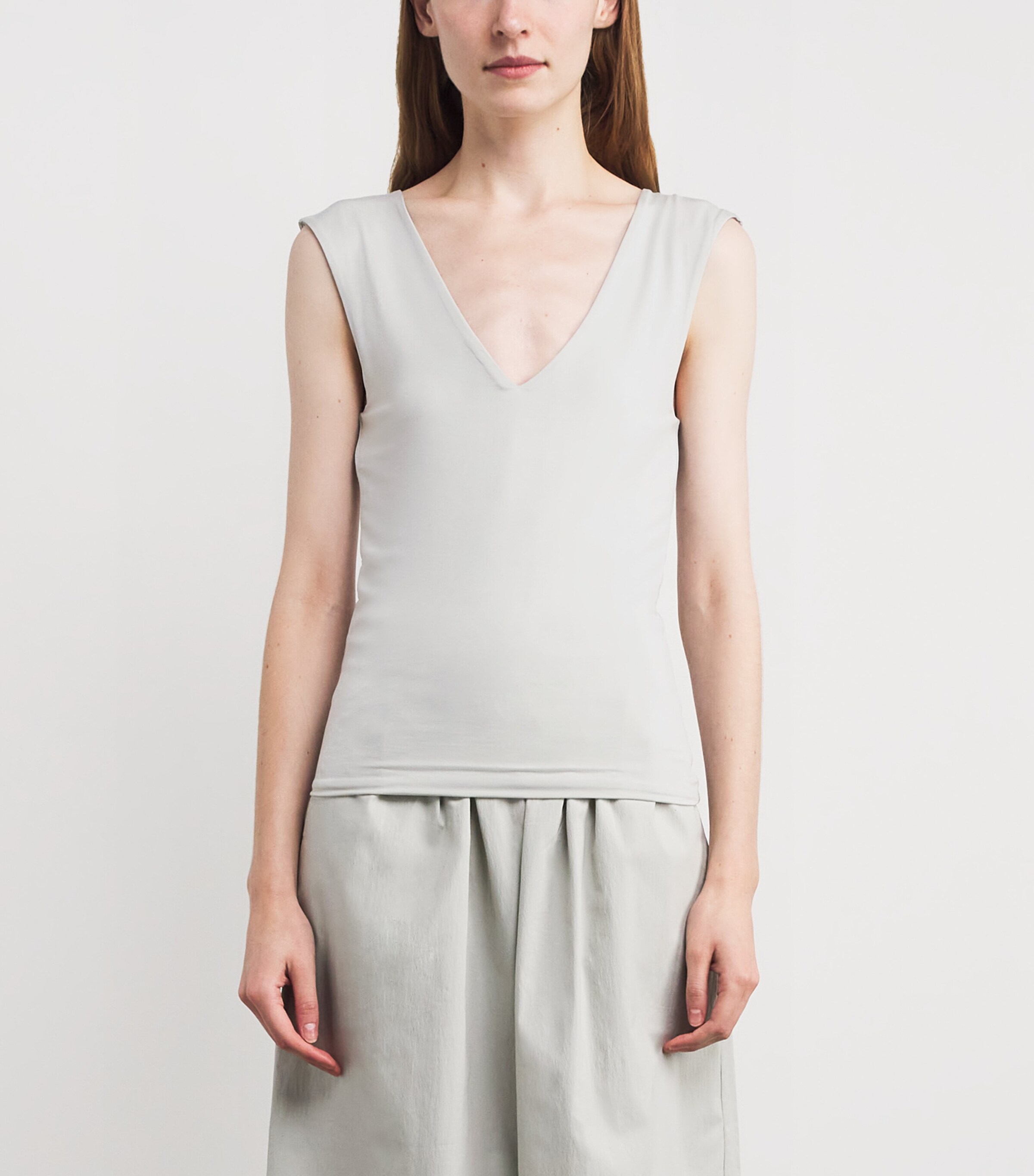 St. Agni Silver 90s V-Neck Top | Harrods IN