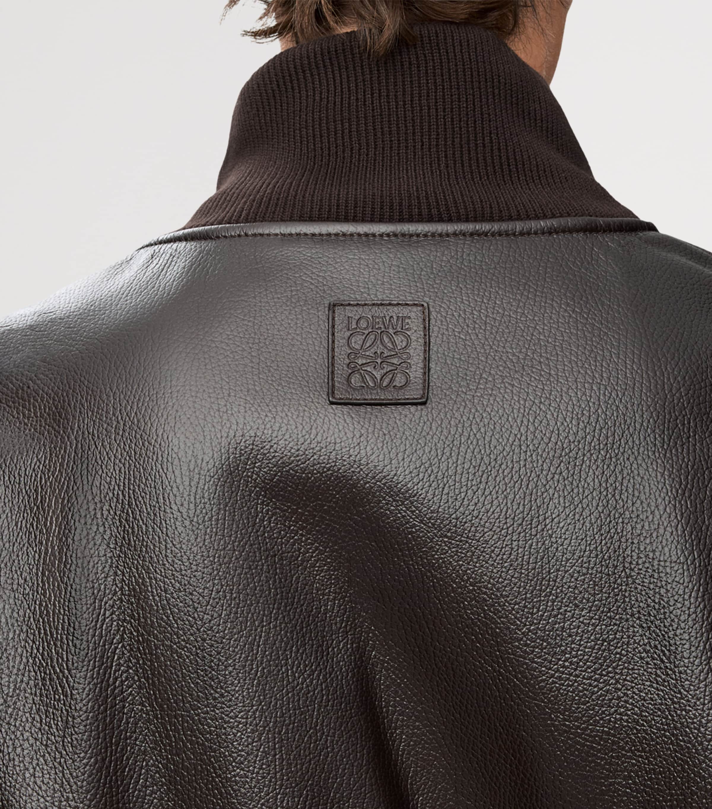 LOEWE Brown Leather Bomber Jacket | Harrods ZA