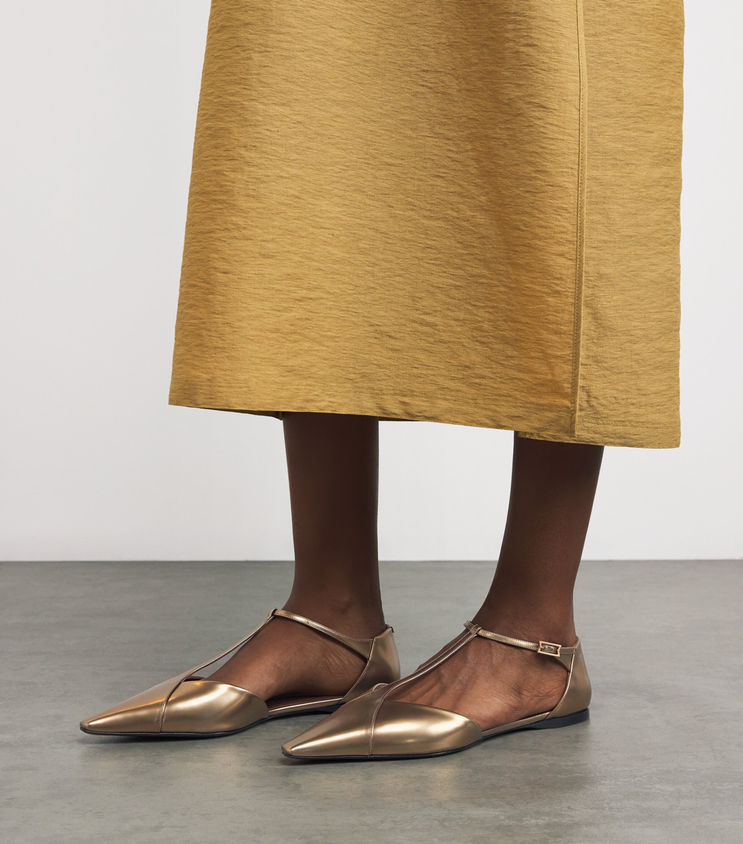 Max Mara Metallic Leather Sandals | Harrods US