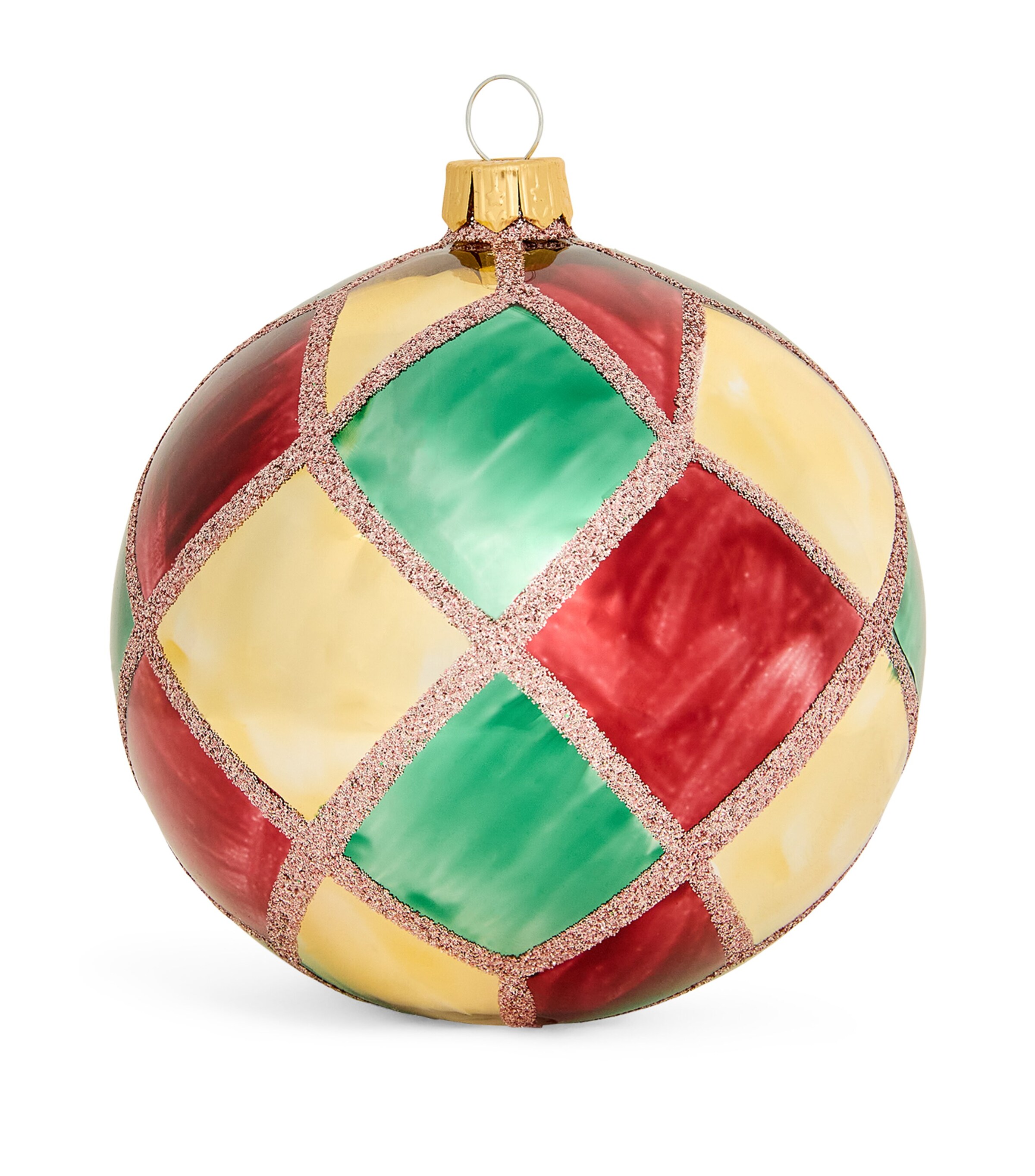 Harrods Glass Diamond Pattern Bauble | Harrods CA