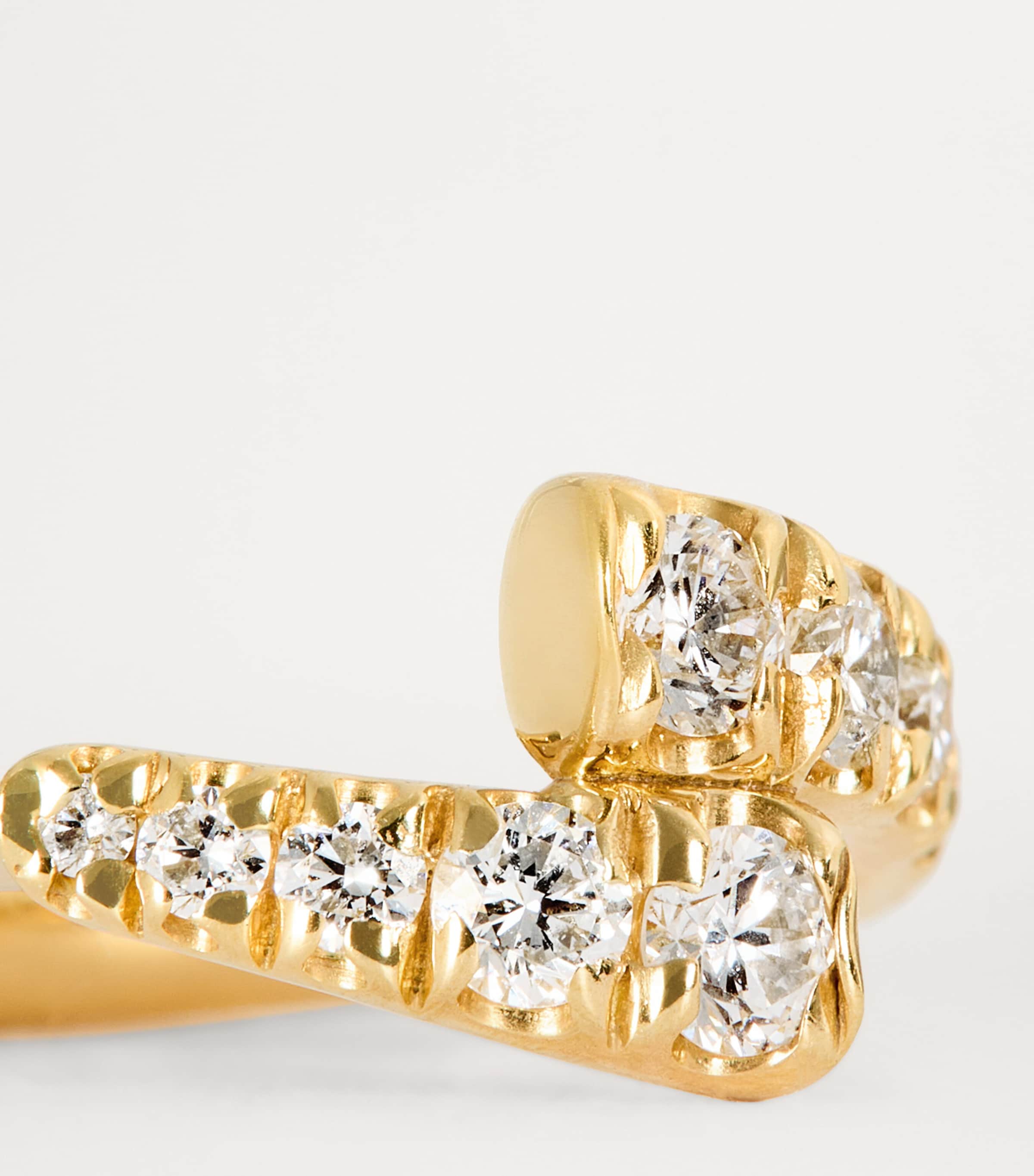 Melissa Kaye Yellow Gold and Diamond Lola Huggie Hoop Earrings | Harrods UK