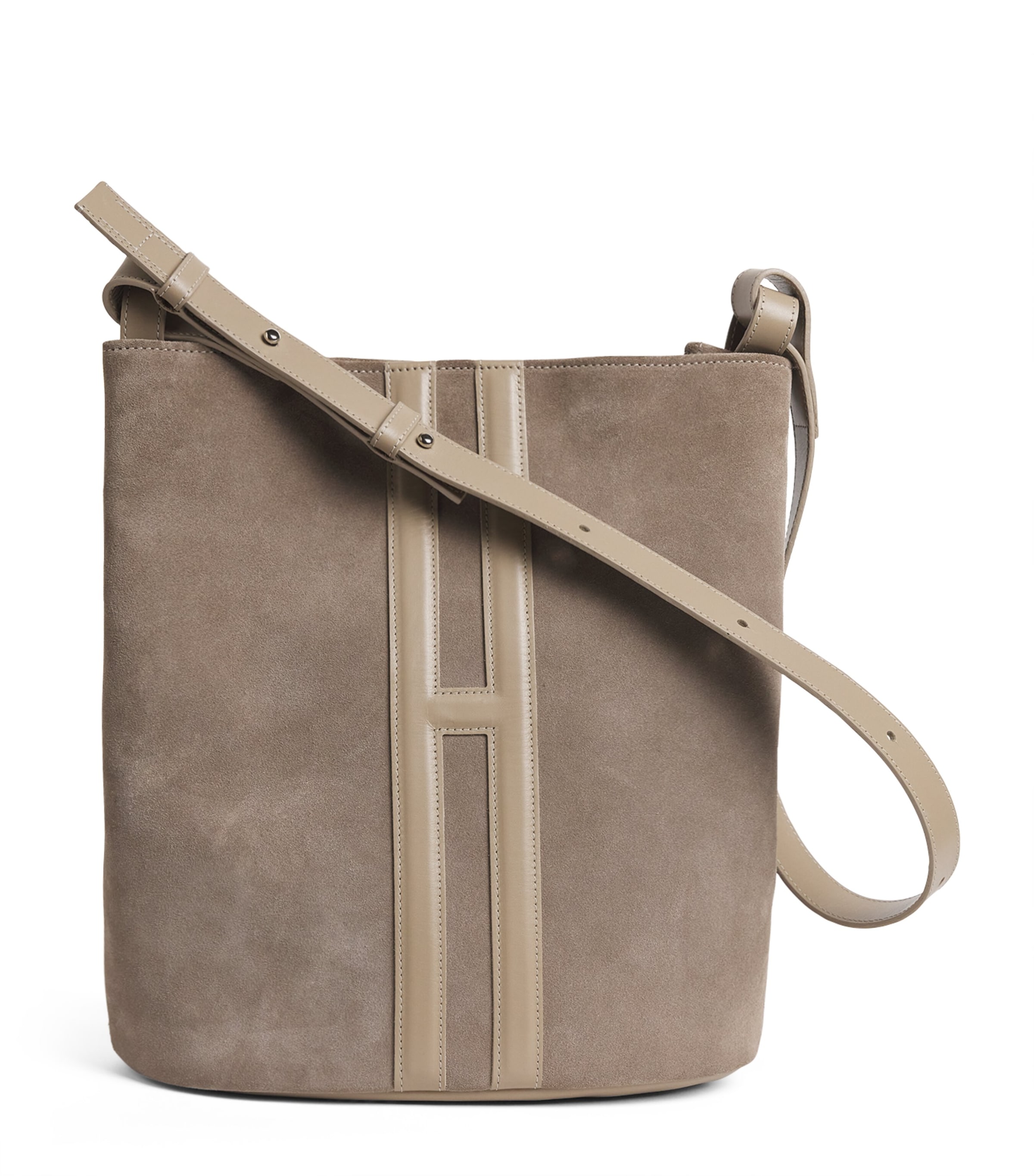 Harrods Neutral x Tusting Suede H Tote Bag | Harrods US