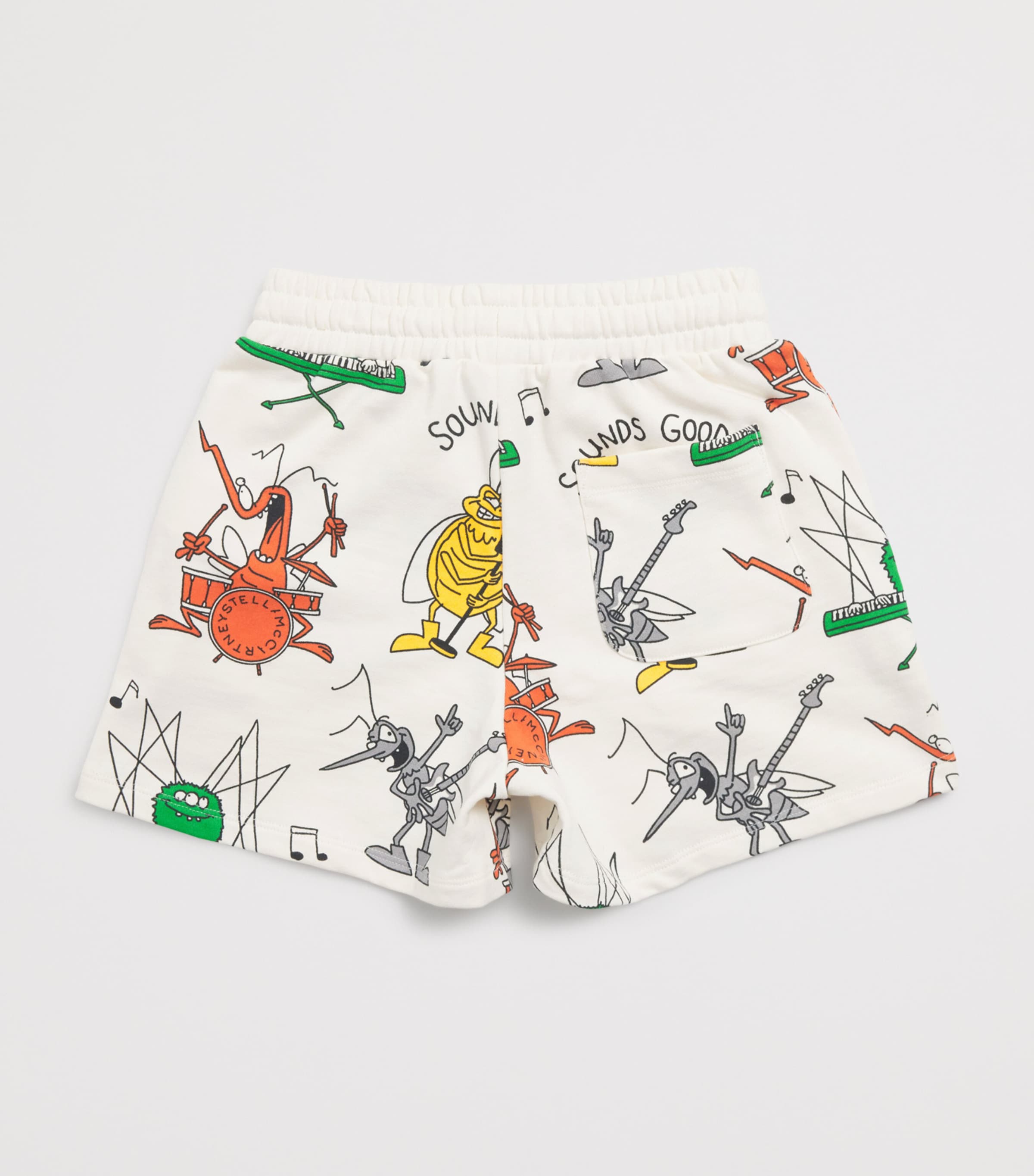 Stella McCartney Kids Ivory Organic Cotton Bug Band Sweatshorts (3-14 ...