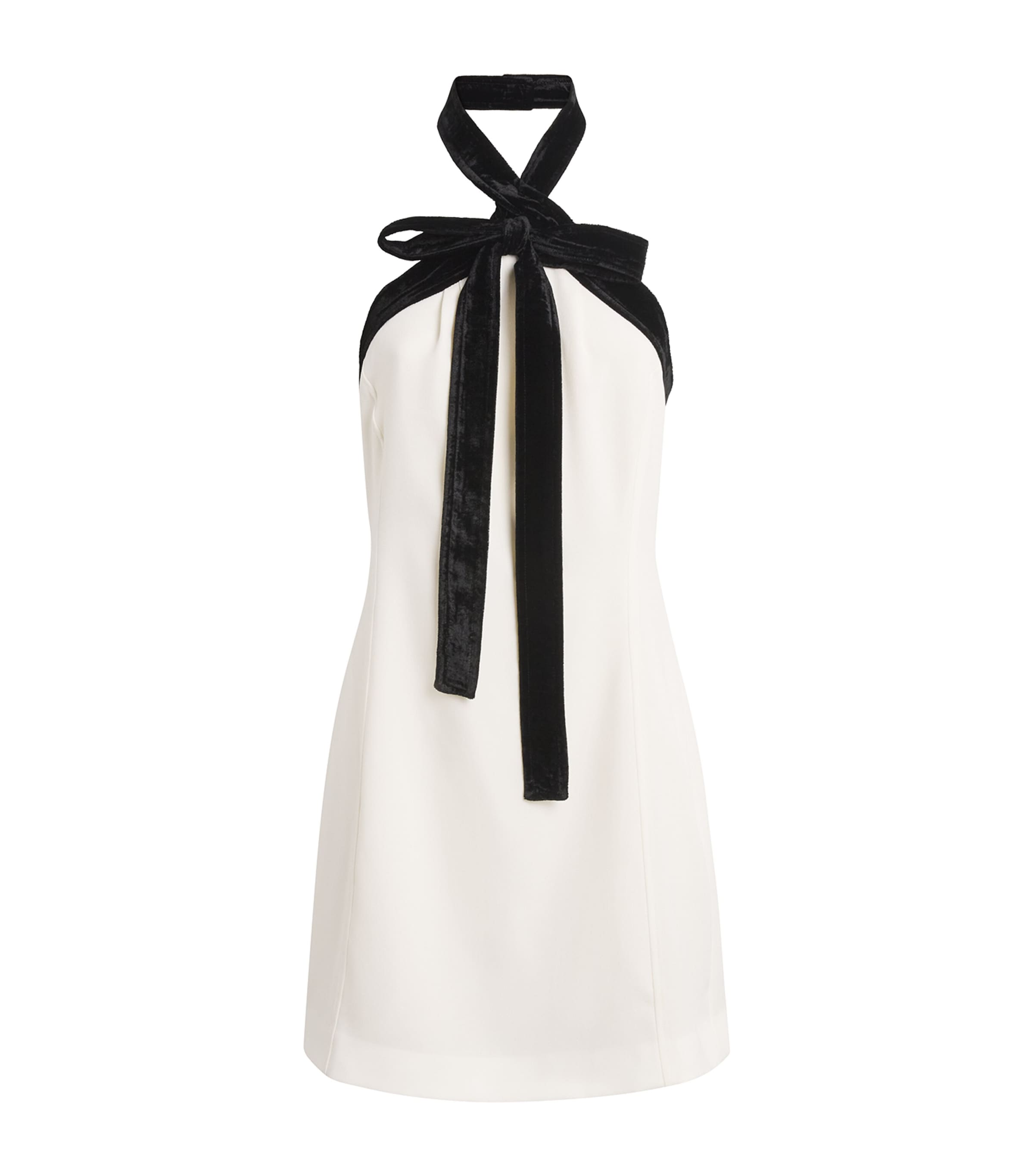 Simkhai Ivory Velvet-Trim Jolie Mini Dress | Harrods CA