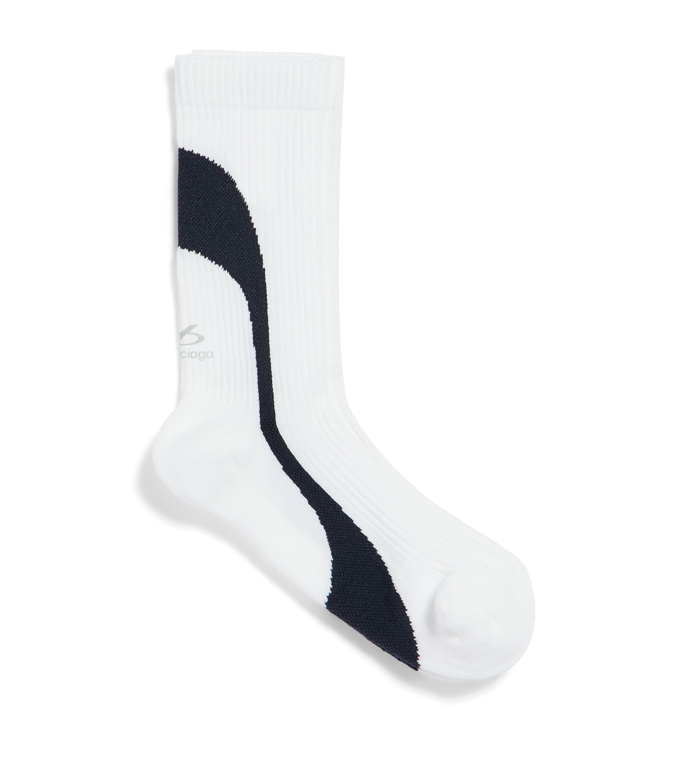 Balenciaga White Wave Print Socks | Harrods US