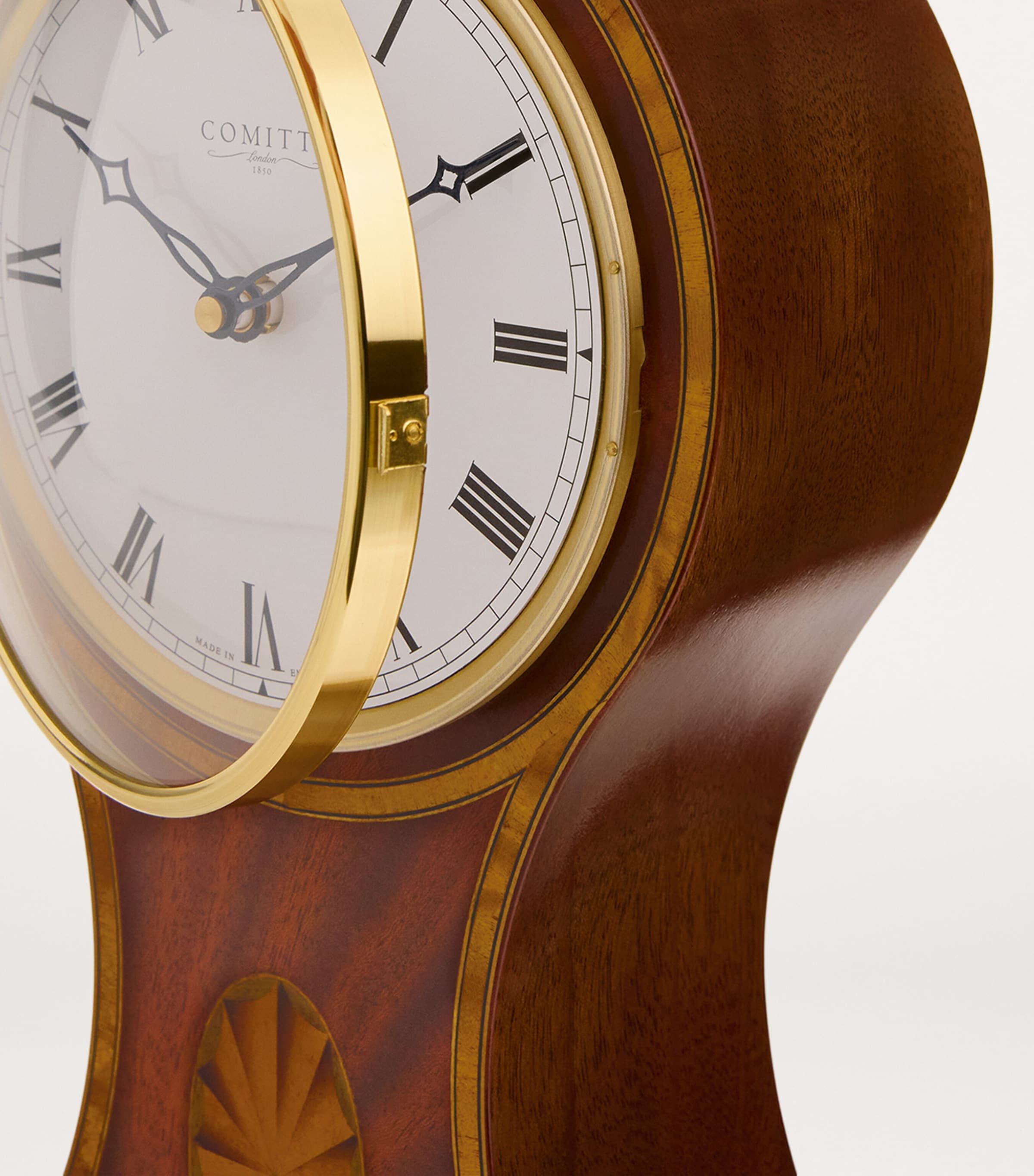 Comitti Mahogany Regency Balloon Mantle Clock | Harrods UK